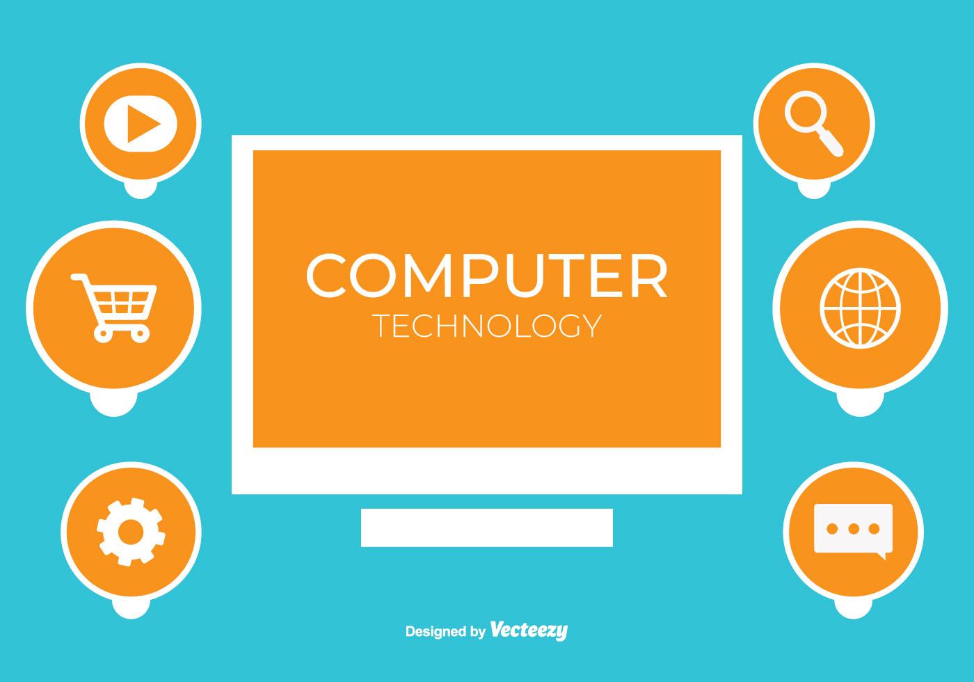 Computing Technology Vector Background 218012 Vector Art at Vecteezy