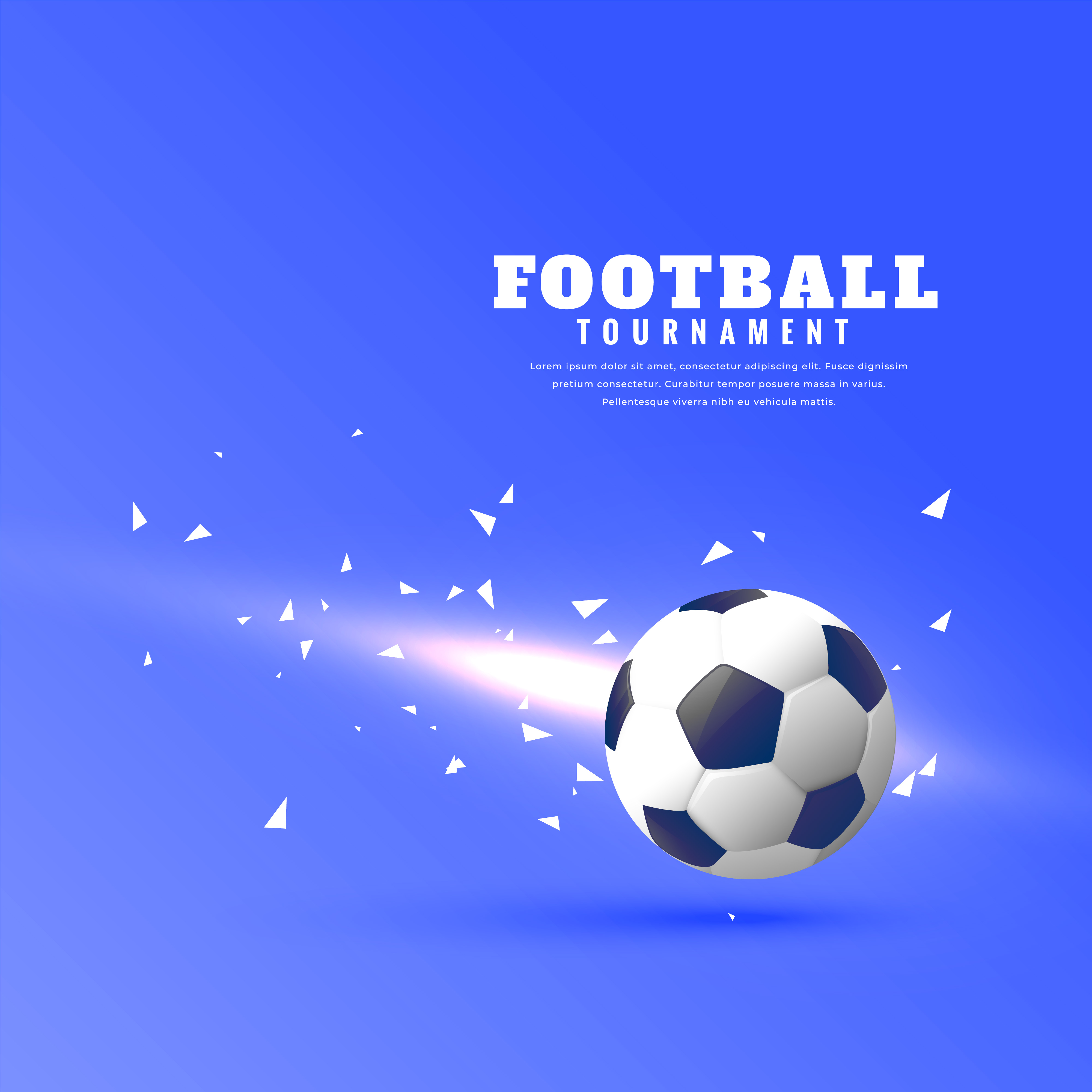 abstract football blue background with light and particle effect ...