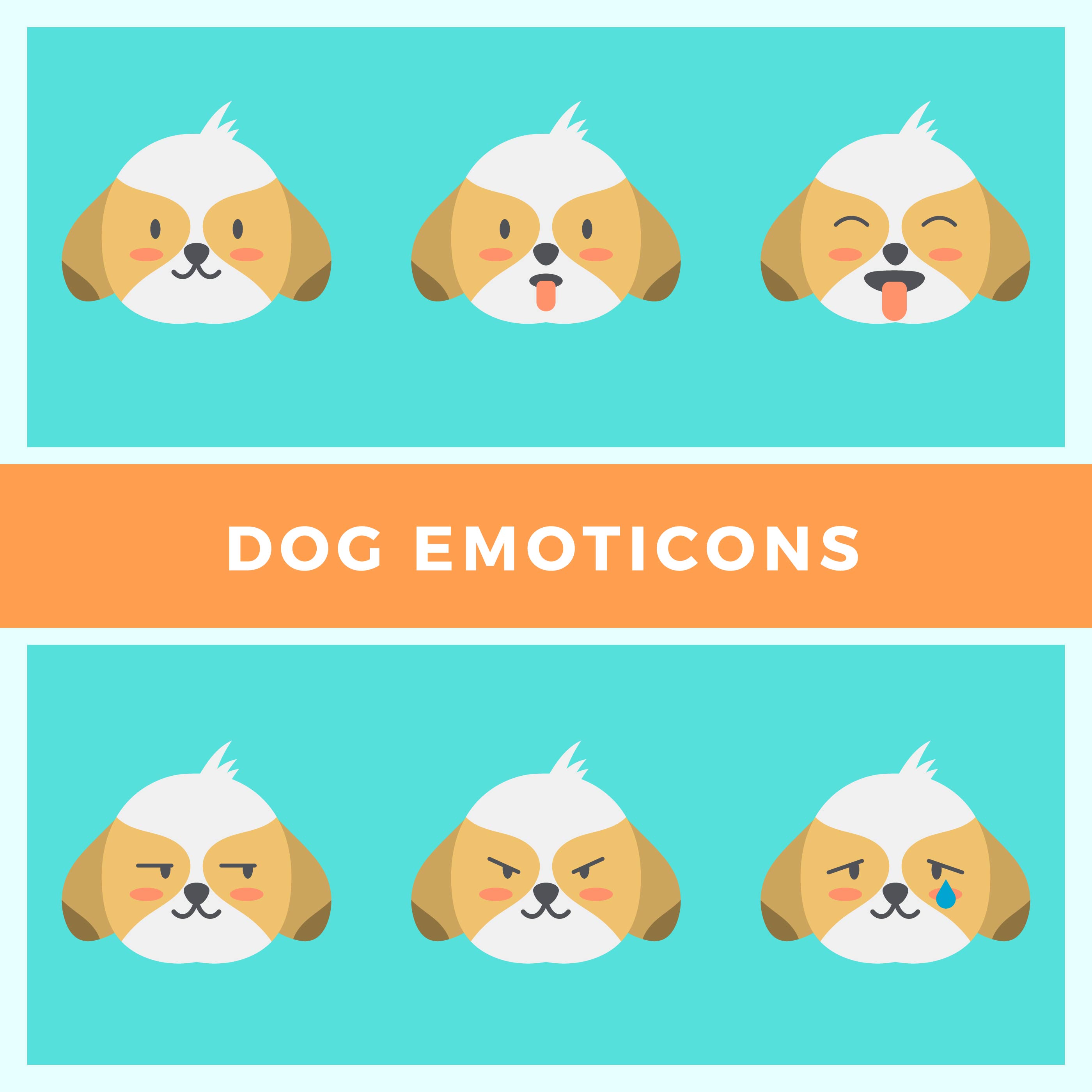 Flat Dog Emoticons Vector Collection 222106 Vector Art at Vecteezy