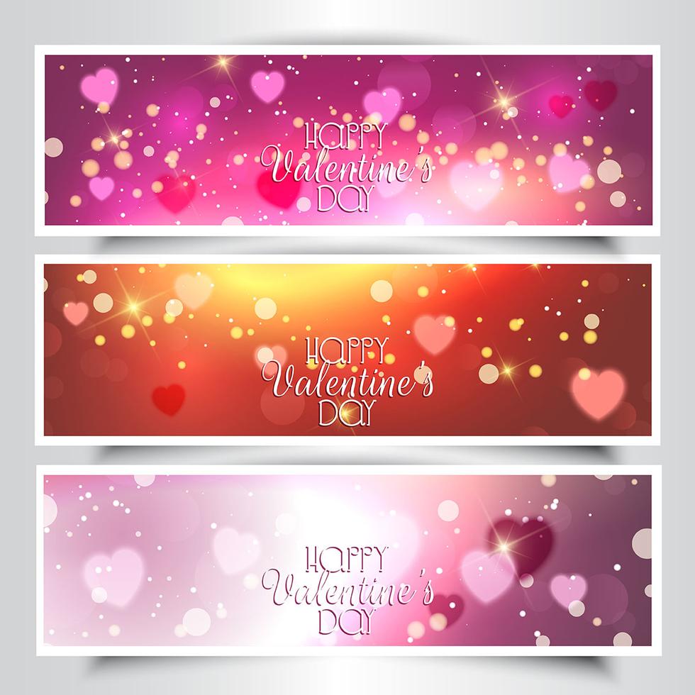 Valentine's Day headers 222793 Vector Art at Vecteezy