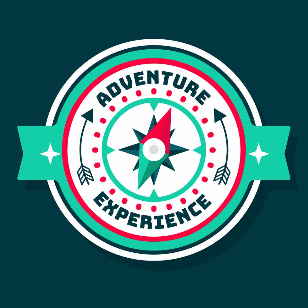 Explore With Compass Patch Vector 223598 Vector Art at Vecteezy