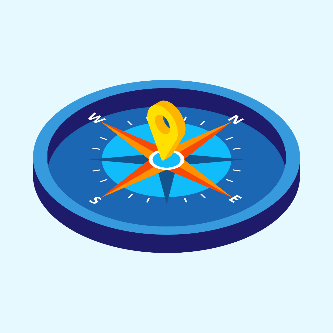 Compass With Isometric Style Vector Illustration 223603 Vector Art At Vecteezy