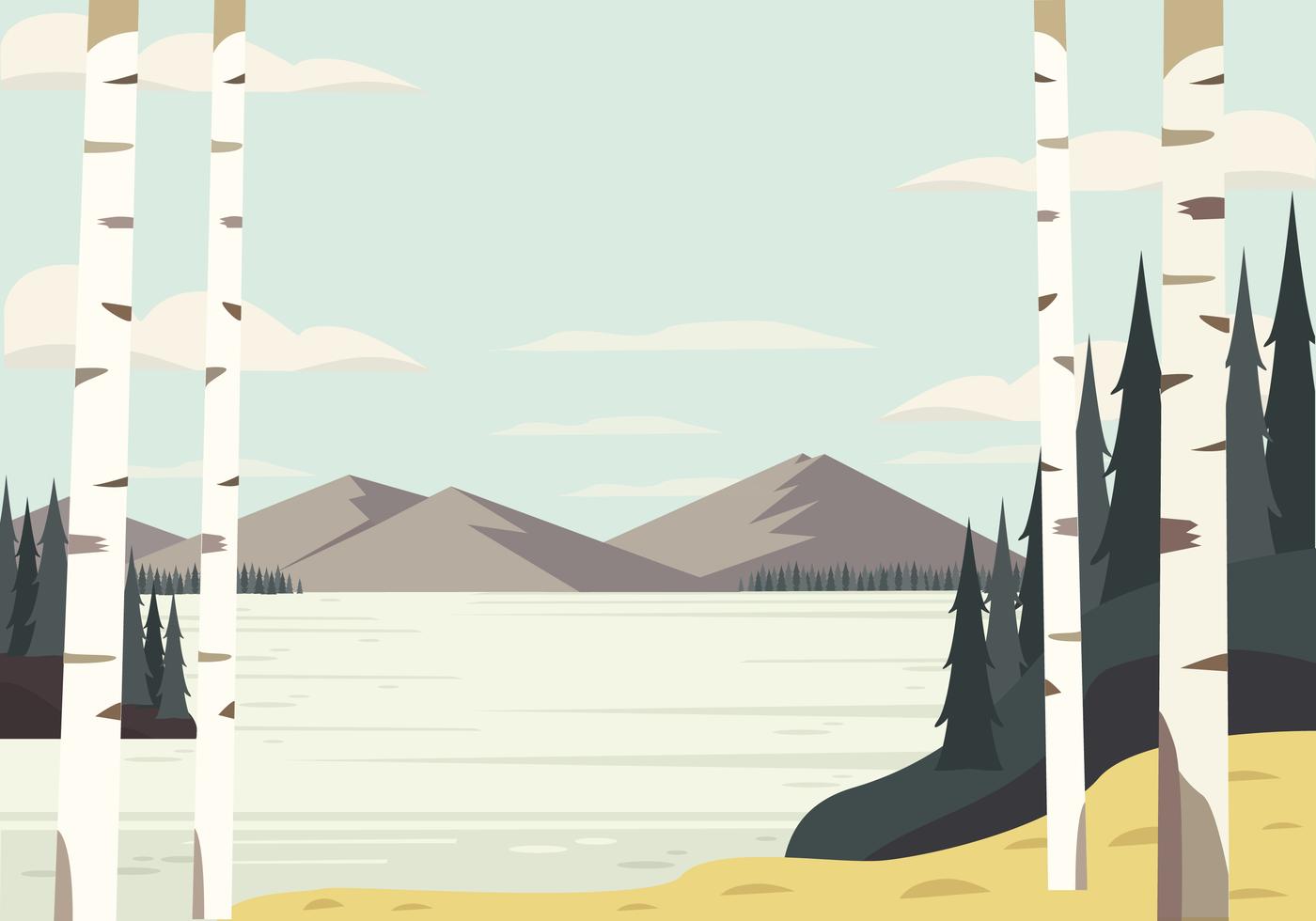 Vector Landscape Illustration 224421 Vector Art at Vecteezy