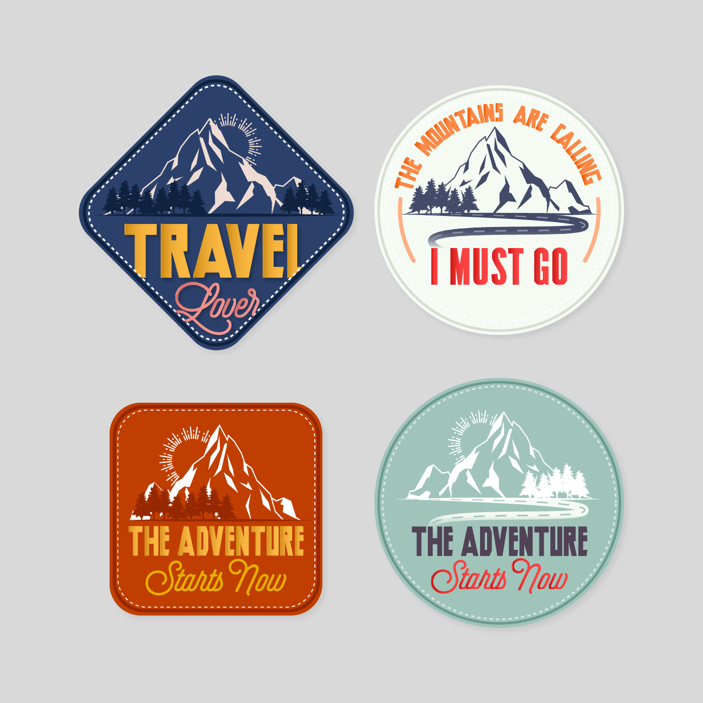 Vector Travel Stickers 225379 Vector Art At Vecteezy