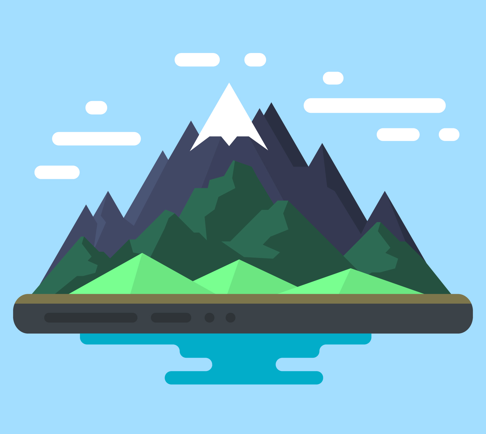 Flat Landscape Design 229894 Vector Art At Vecteezy