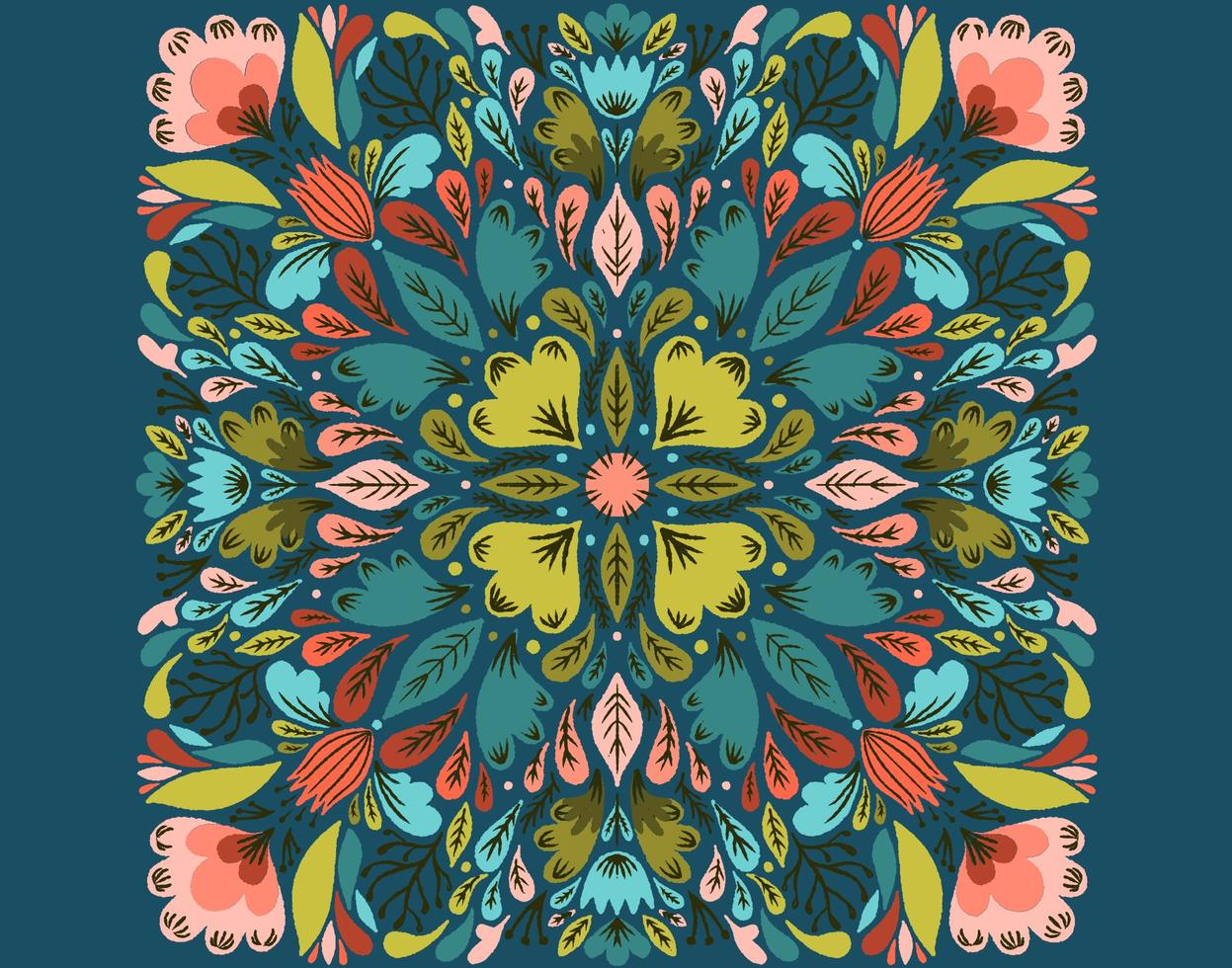 Symmetrical Floral Pattern 232539 Vector Art At Vecteezy