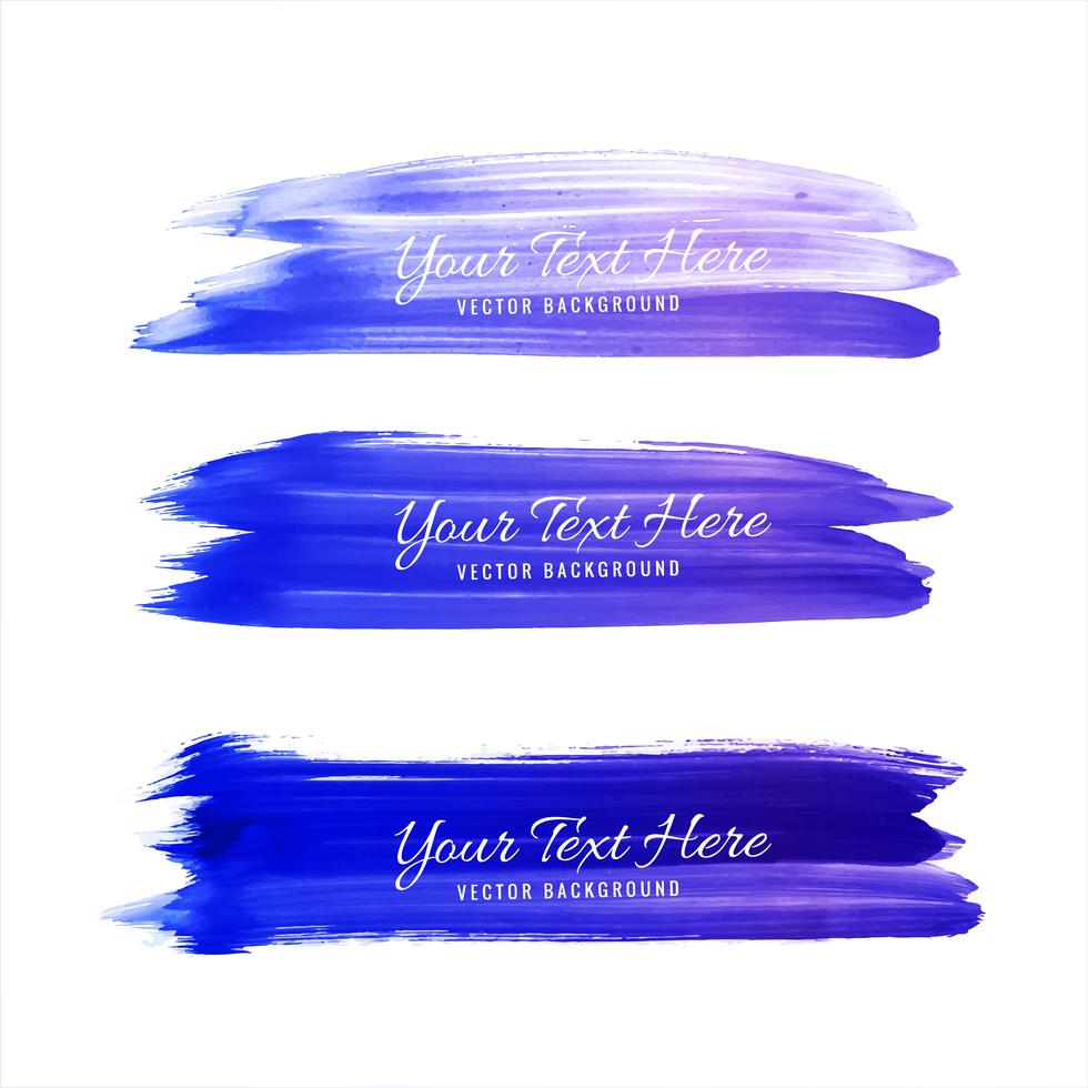 Abstract colorful watercolor strokes set design 236242 Vector Art at ...