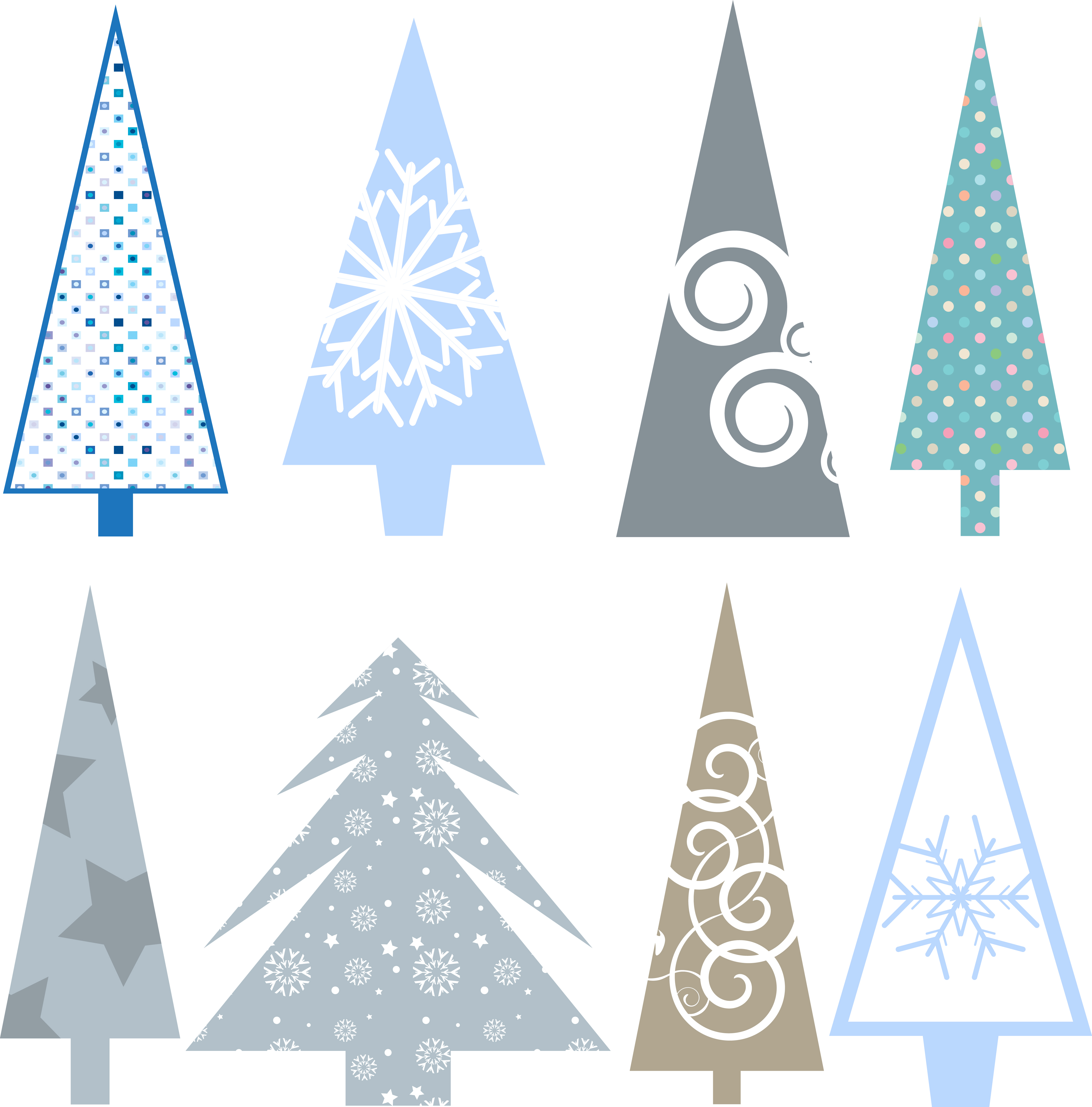 Christmas trees 237034 Vector Art at Vecteezy