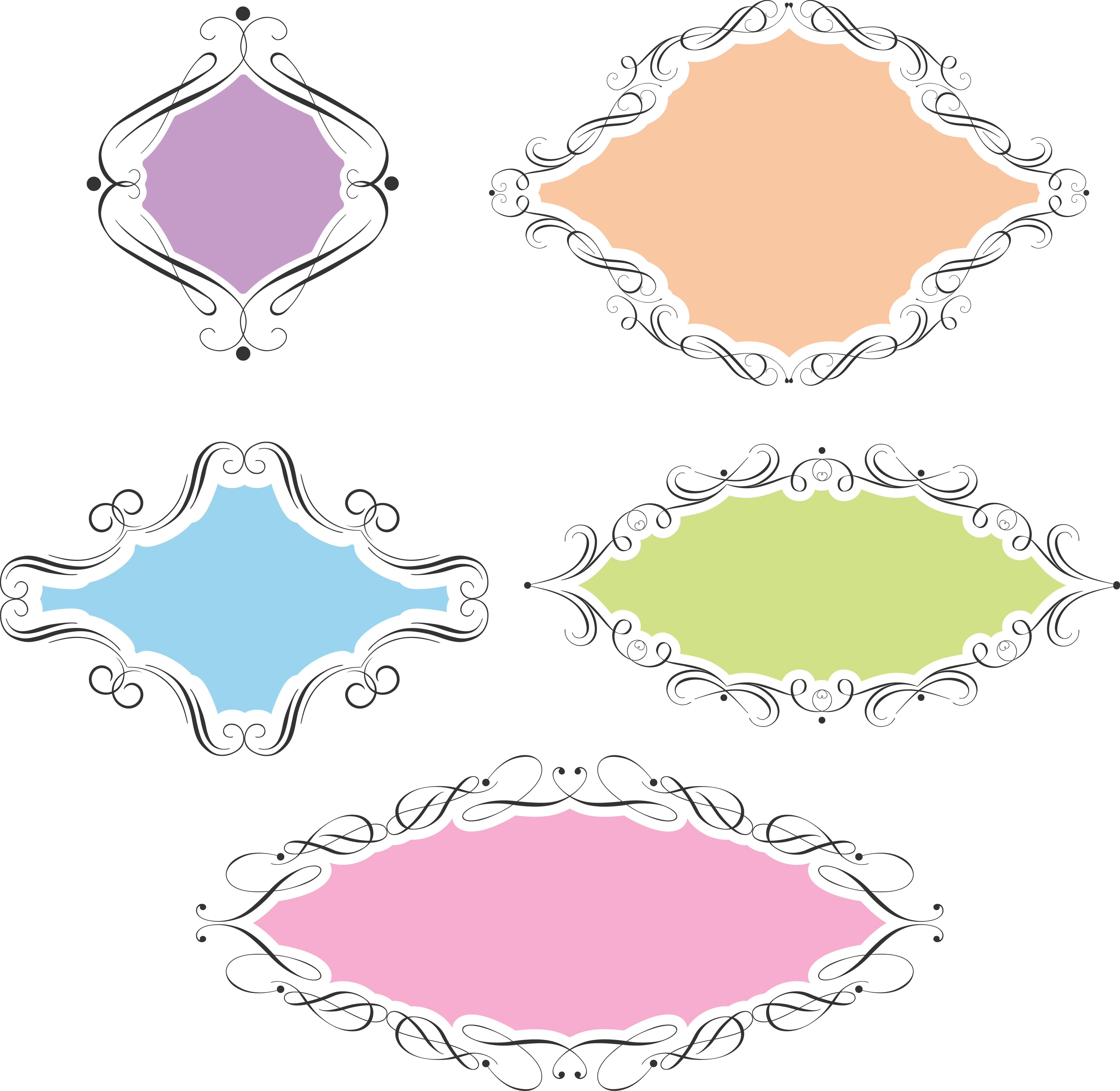 Decorative frames 237073 Vector Art at Vecteezy