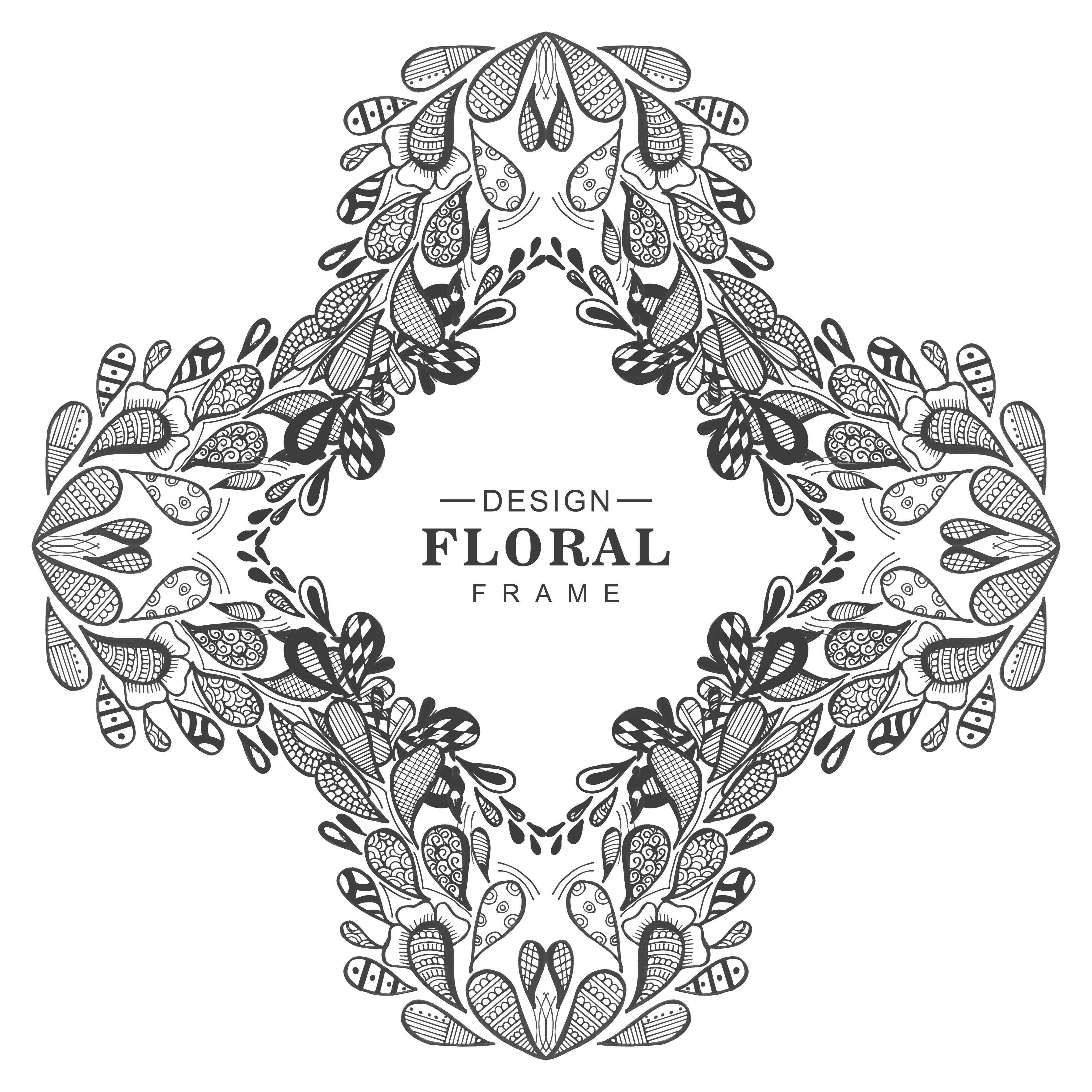 Abstract decorative floral frame background 237199 Vector Art at Vecteezy