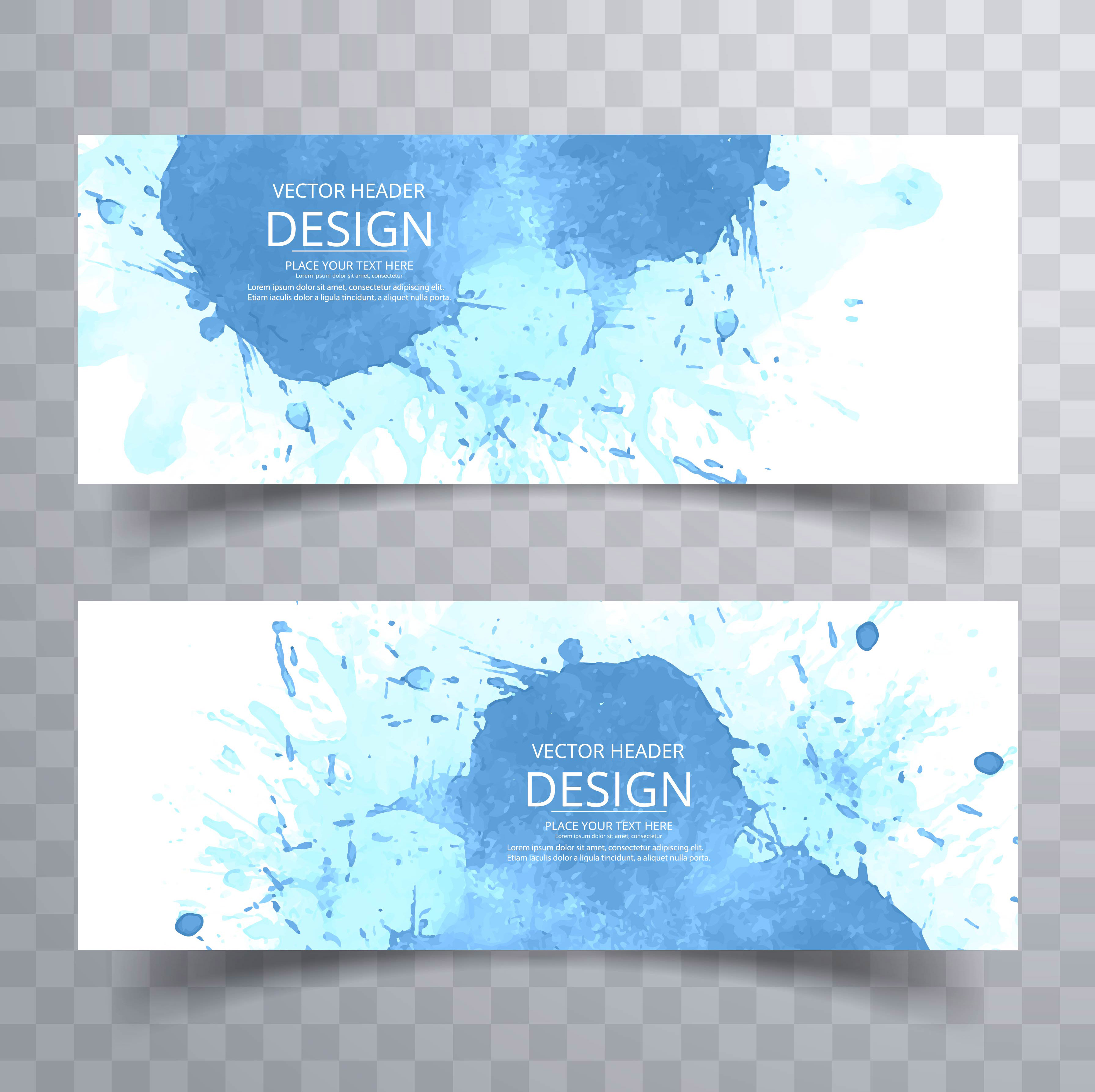 Abstract blue splash watercolor header set vector 237496 Vector Art at ... Abstract blue splash watercolor header set vector 237496 Vector Art at ...