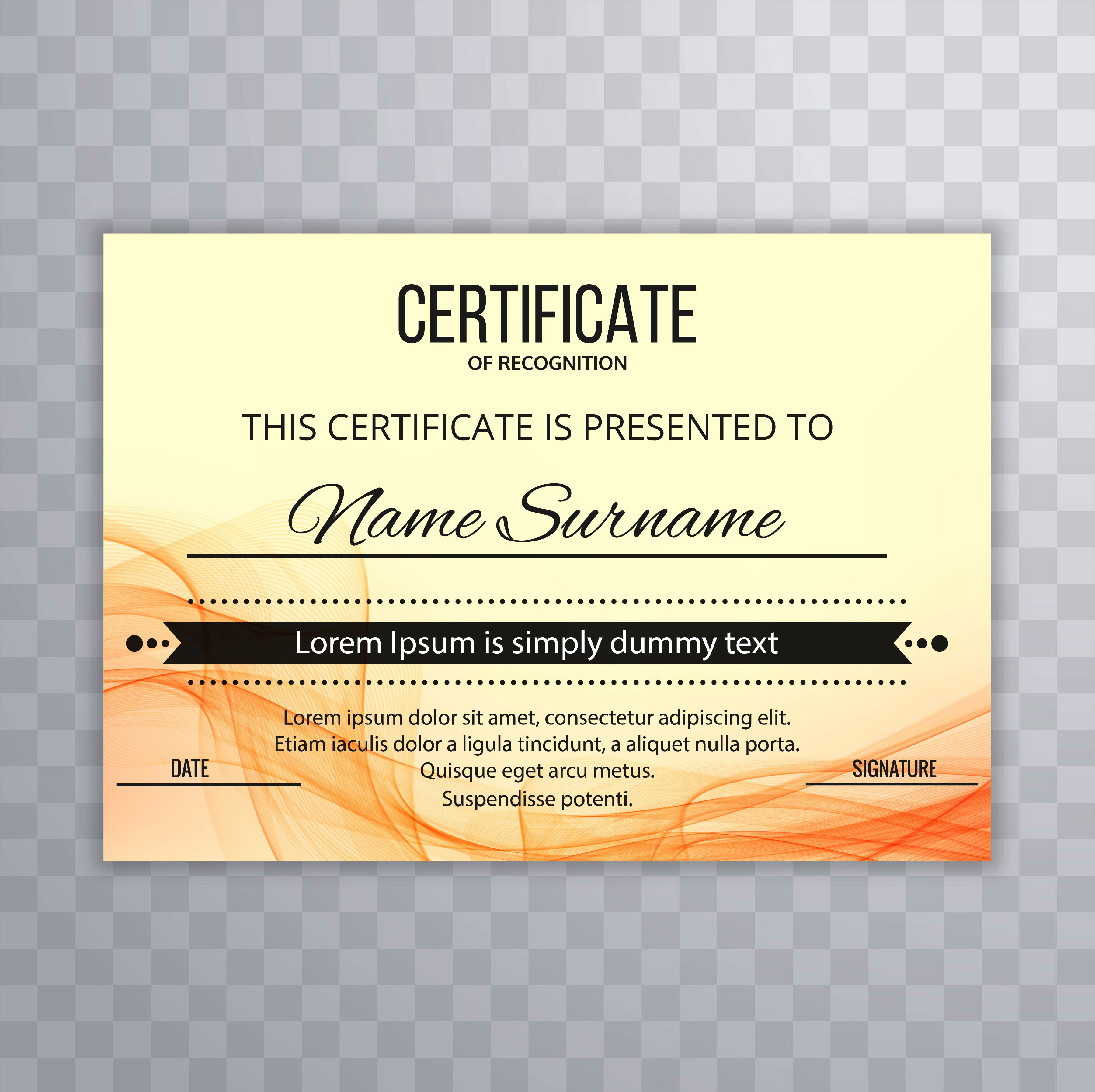 Abstract stylish wavy certificate template design 239004 Vector Art at ...