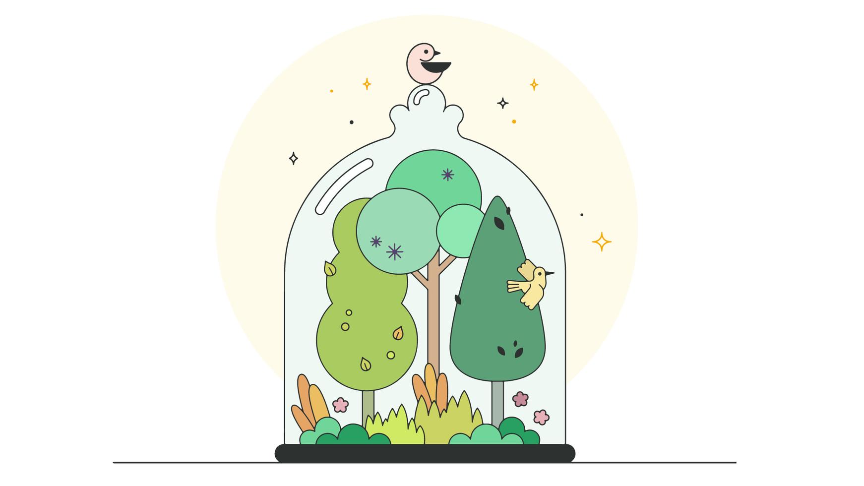 Secret Garden Vector 240687 Vector Art at Vecteezy