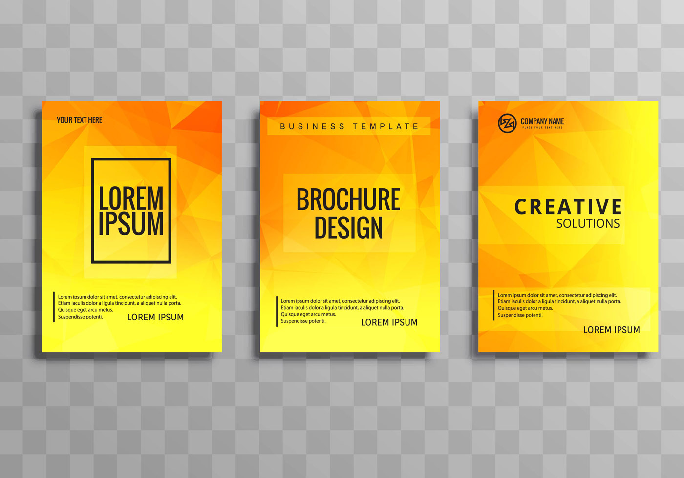 Abstract colorful polygon business brochure background set 242249 ... Abstract colorful polygon business brochure background set 242249 ...