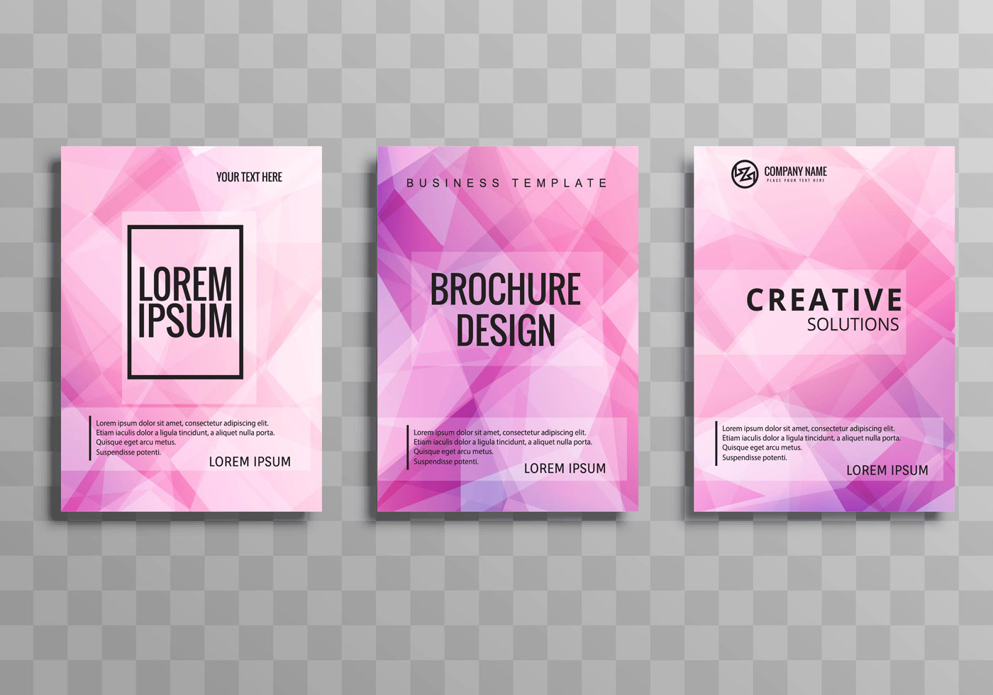 Modern colorful polygon business brochure template set 242334 Vector ... Modern colorful polygon business brochure template set 242334 Vector ...