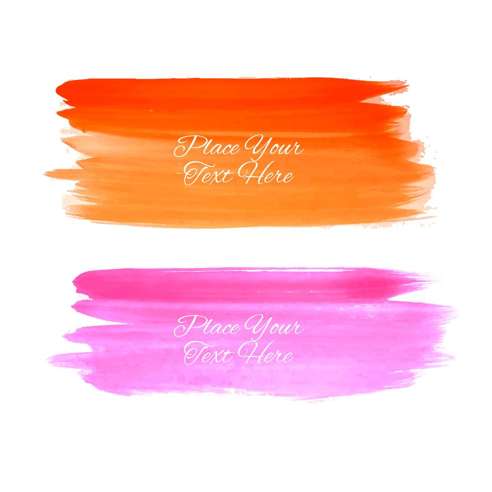 Watercolor colorful strokes set and texture vector design 244558 Vector ...