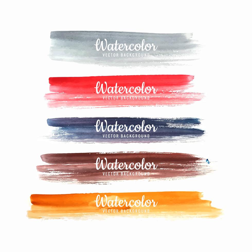 Set of Hand Painted Colorful Brush Strokes design 245199 Vector Art at ...