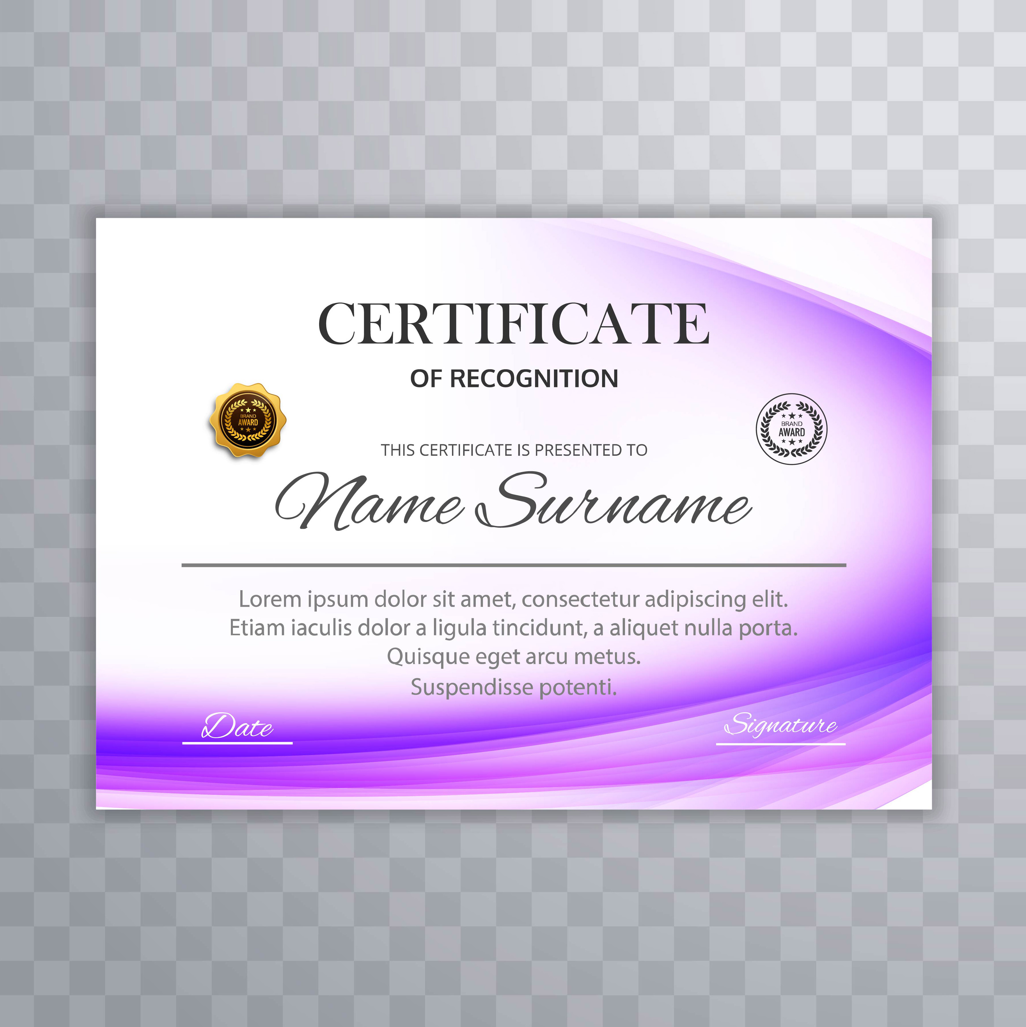 Abstract wavy certificate template design 246406 Vector Art at Vecteezy