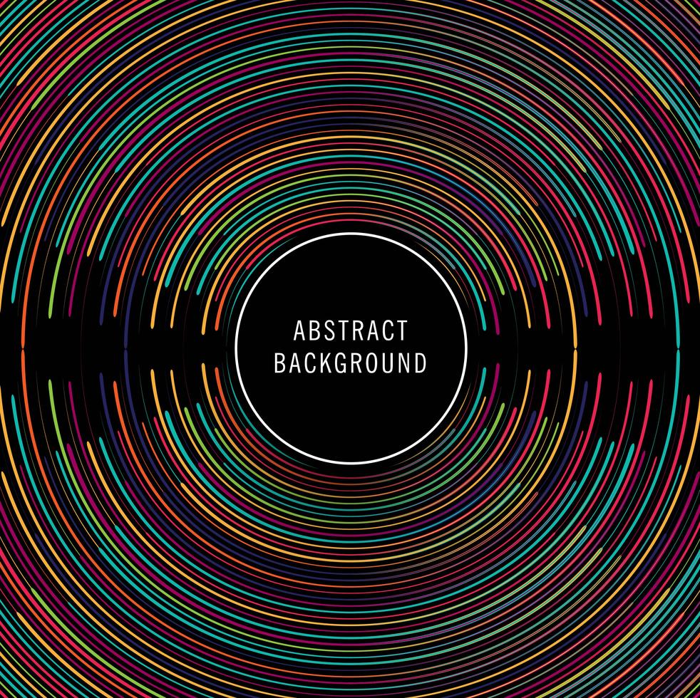 Abstract colorful circular lines background illustration vector 246790 ...