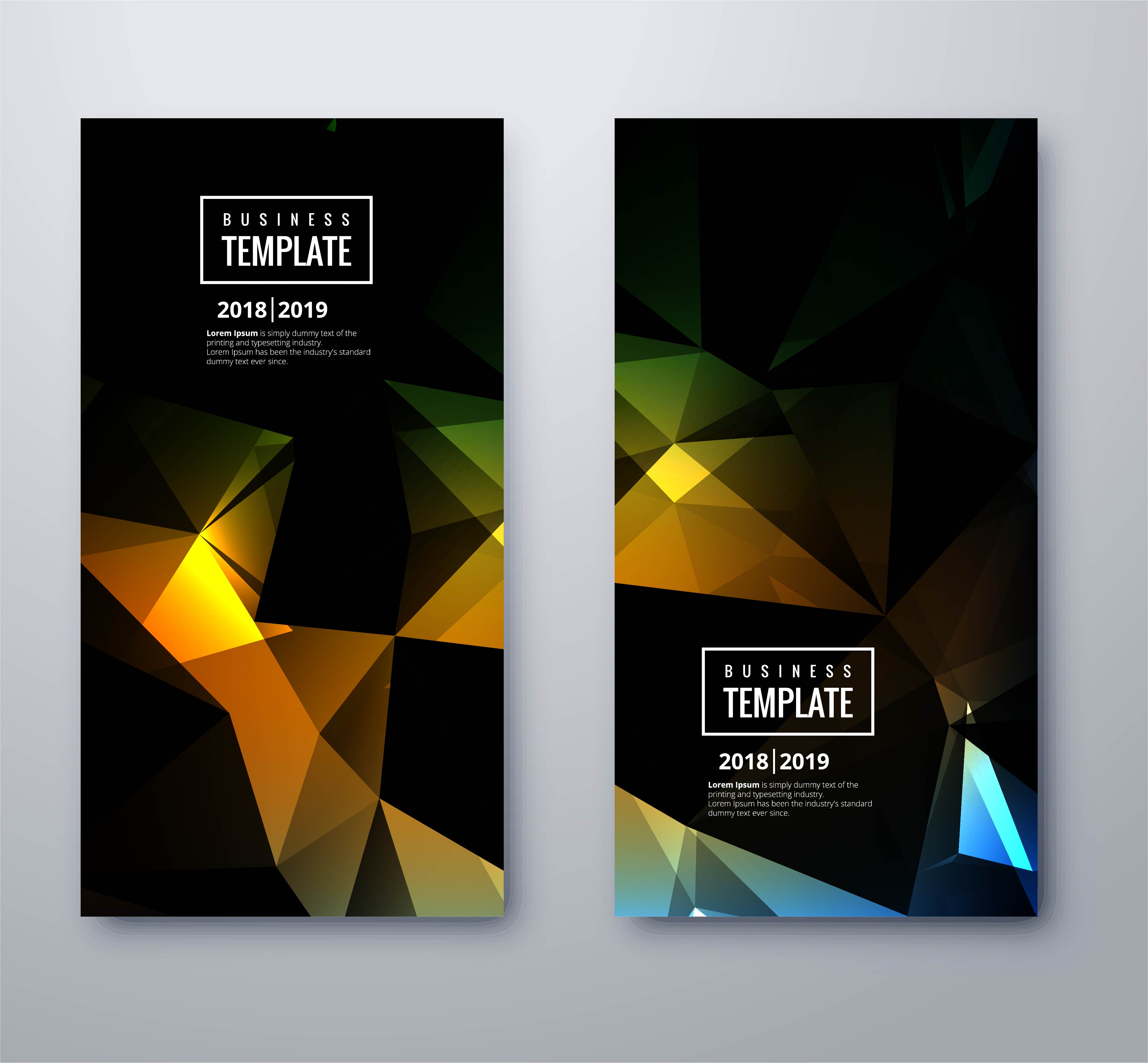 Abstract colorful polygon business template set 246972 Vector Art at ... Abstract colorful polygon business template set 246972 Vector Art at ...