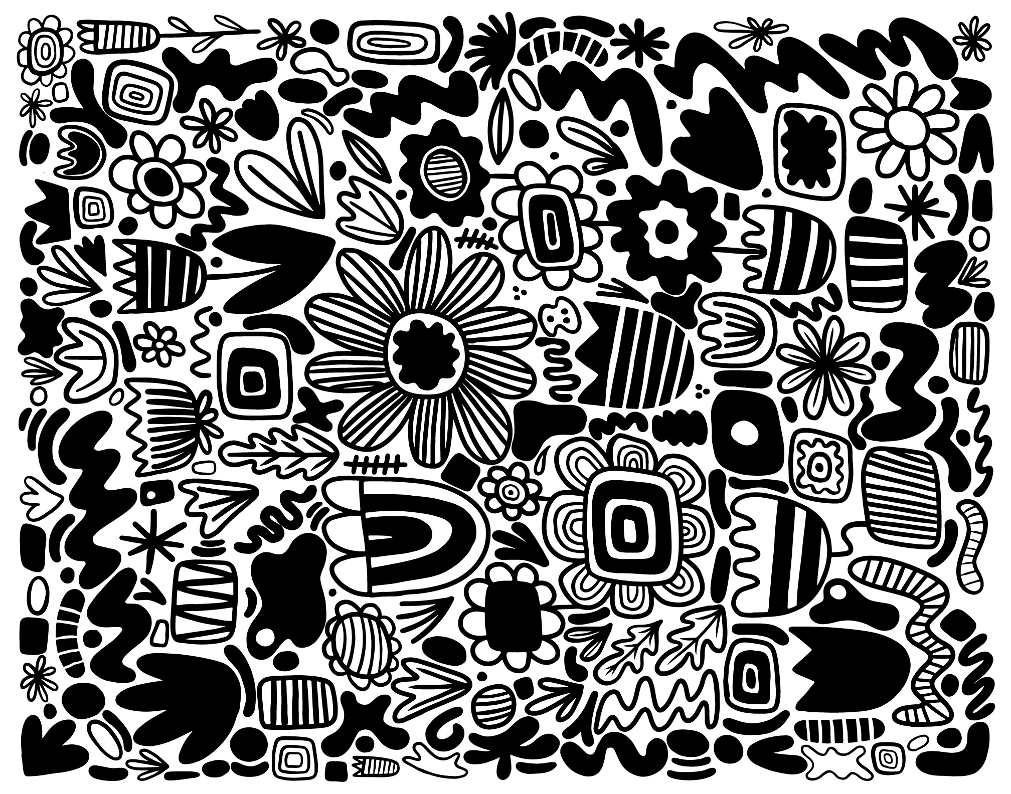 abstract flower pattern 248359 Vector Art at Vecteezy
