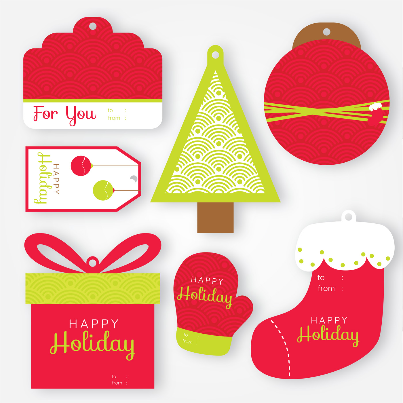 Holiday Gift Tags Vector Pack 251644 Vector Art at Vecteezy