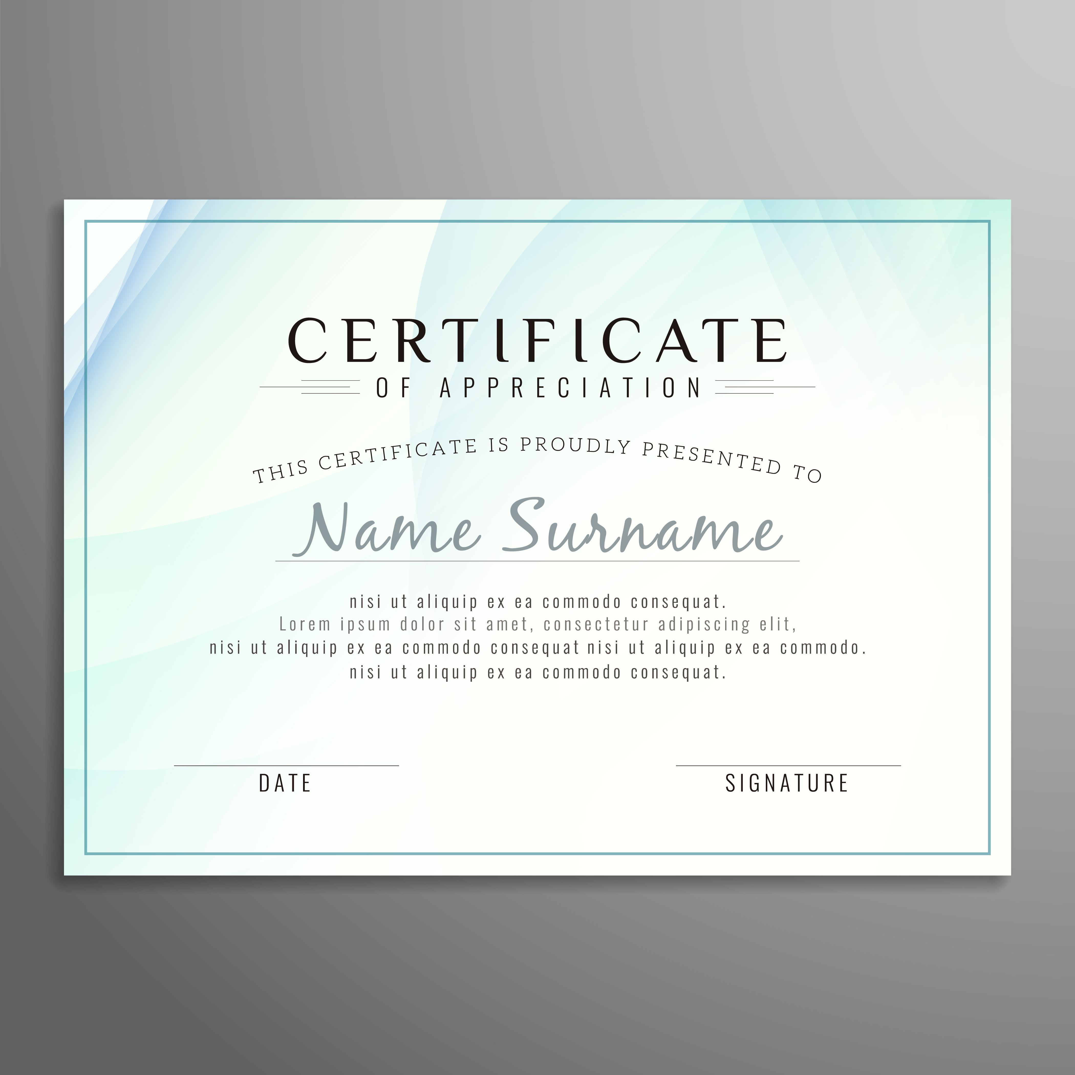 Abstract modern wavy certificate background 253388 Vector Art at Vecteezy