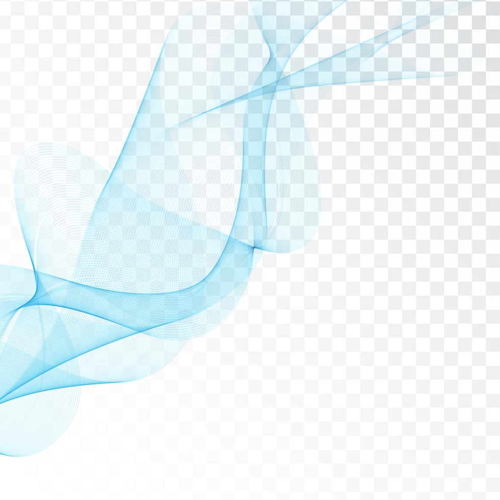 Abstract blue wave design on transparent background 253836 Vector Art ...