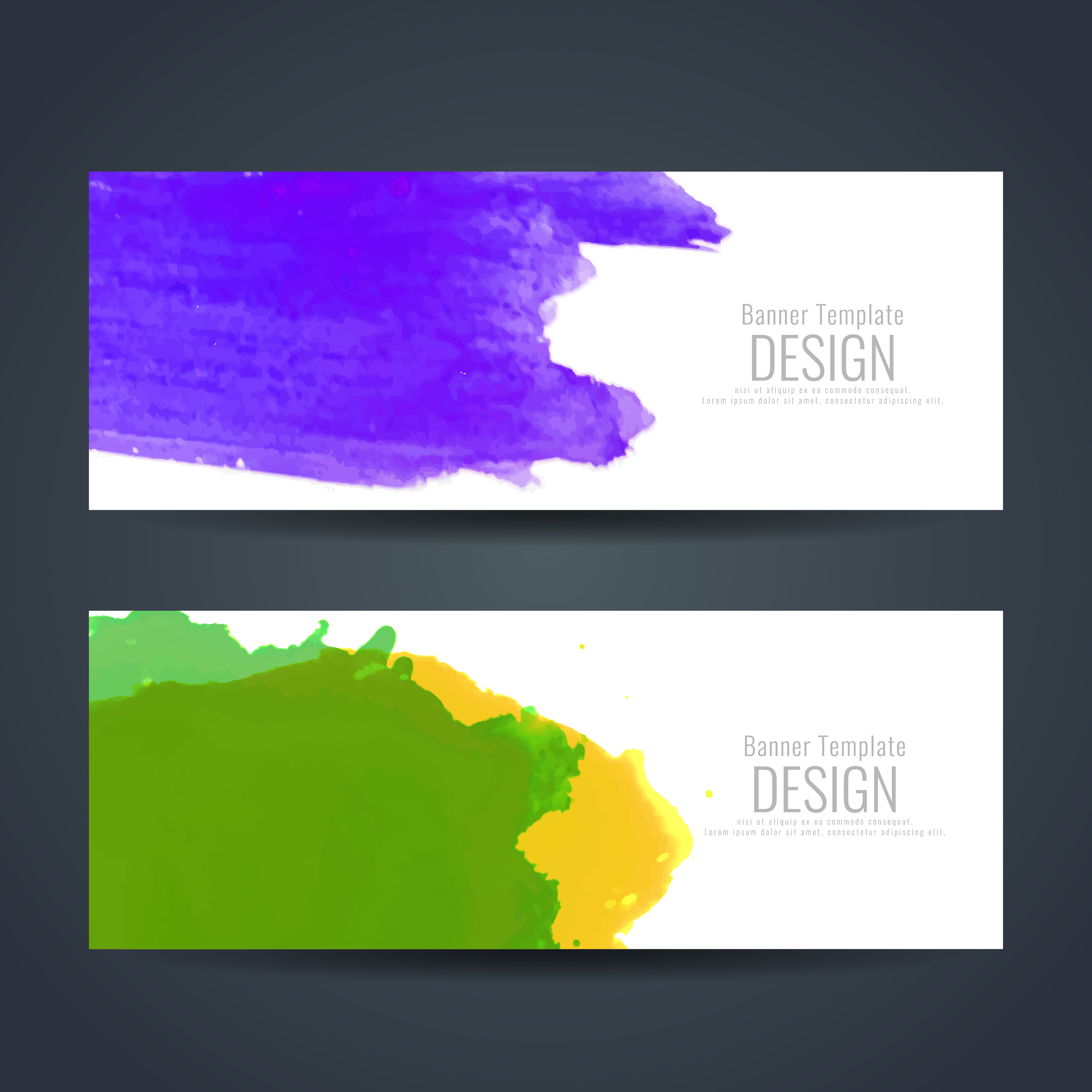 Abstract colorful watercolor banners set 256039 Vector Art at Vecteezy Abstract colorful watercolor banners set 256039 Vector Art at Vecteezy