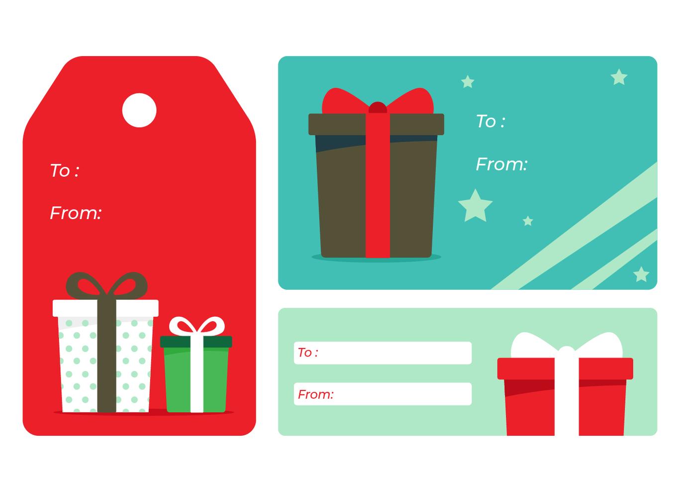 Holiday Gift Tags 256185 Vector Art at Vecteezy