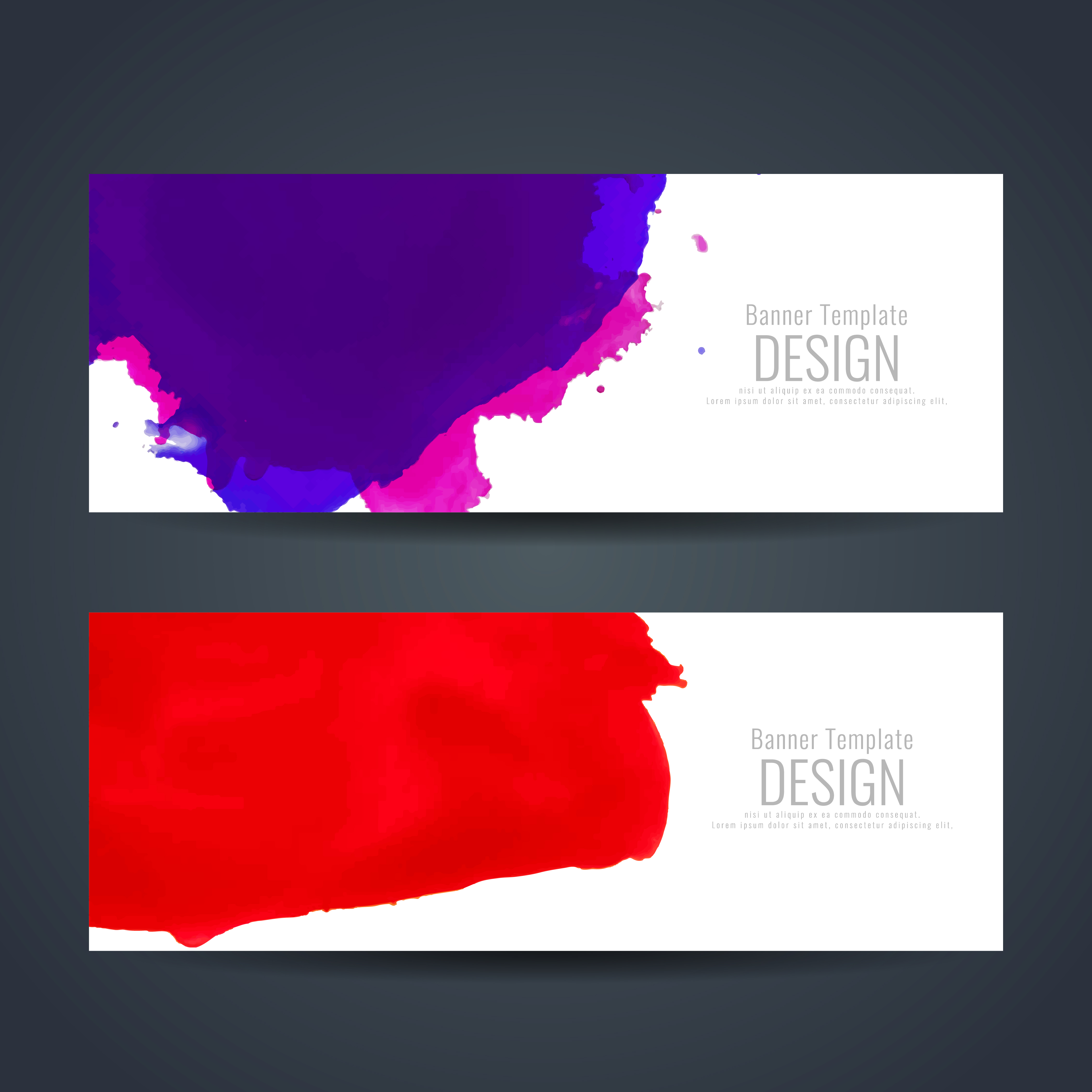 Abstract colorful watercolor banners set 256257 Vector Art at Vecteezy Abstract colorful watercolor banners set 256257 Vector Art at Vecteezy