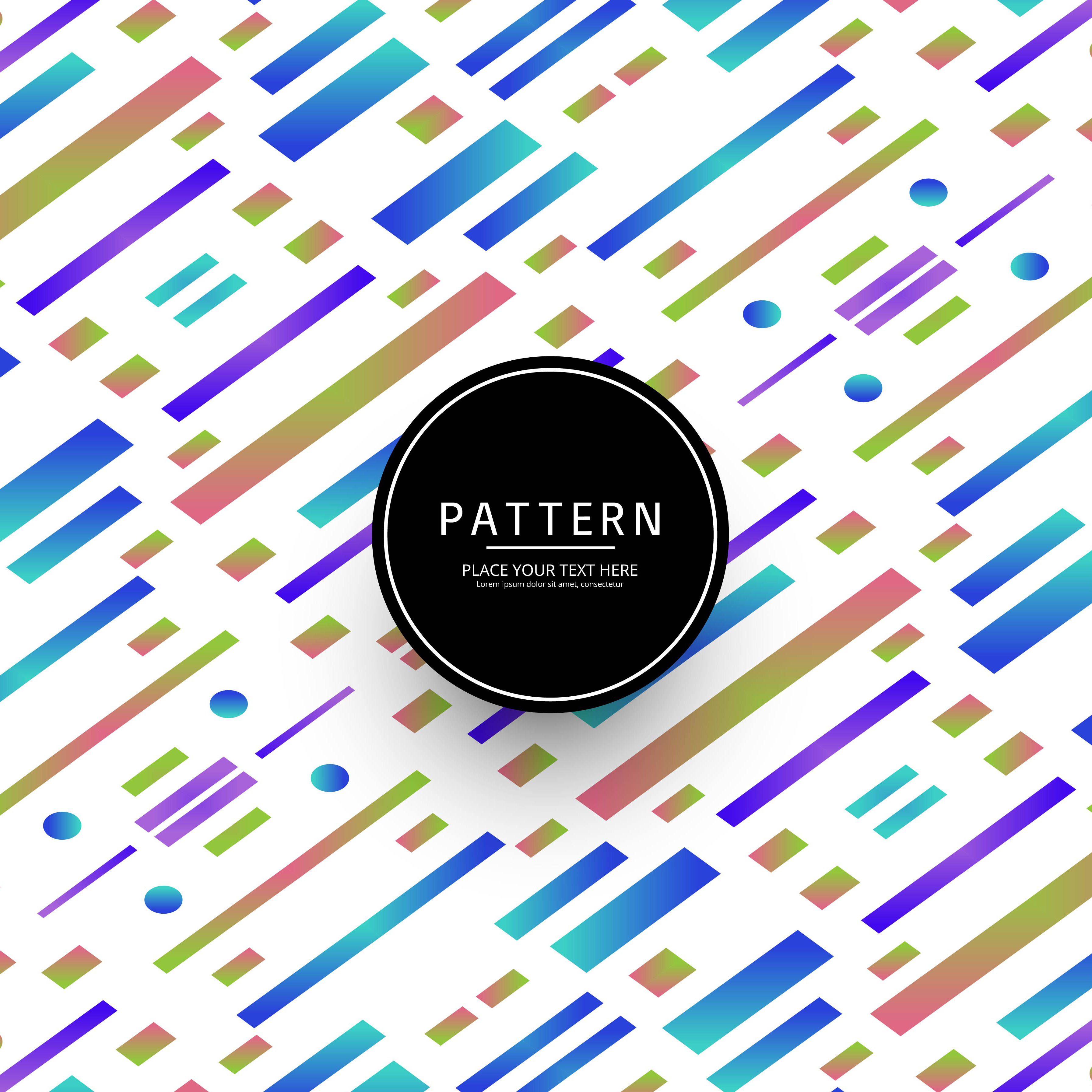 Modern colroful geometric lines pattern vector 256868 Vector Art at ...