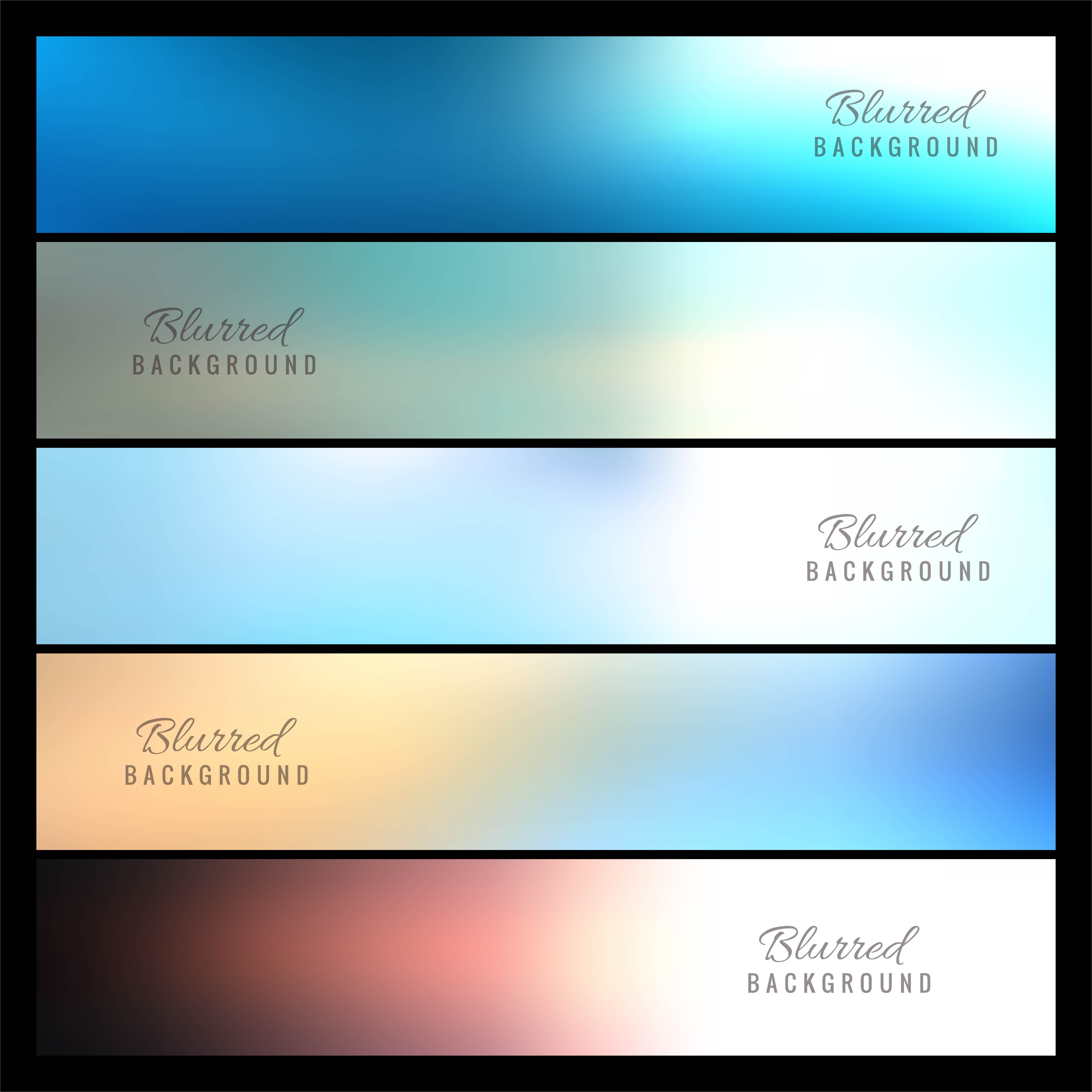 Beautiful Colorful Blurred Banners Set Vector 257101 Vector Art At Vecteezy