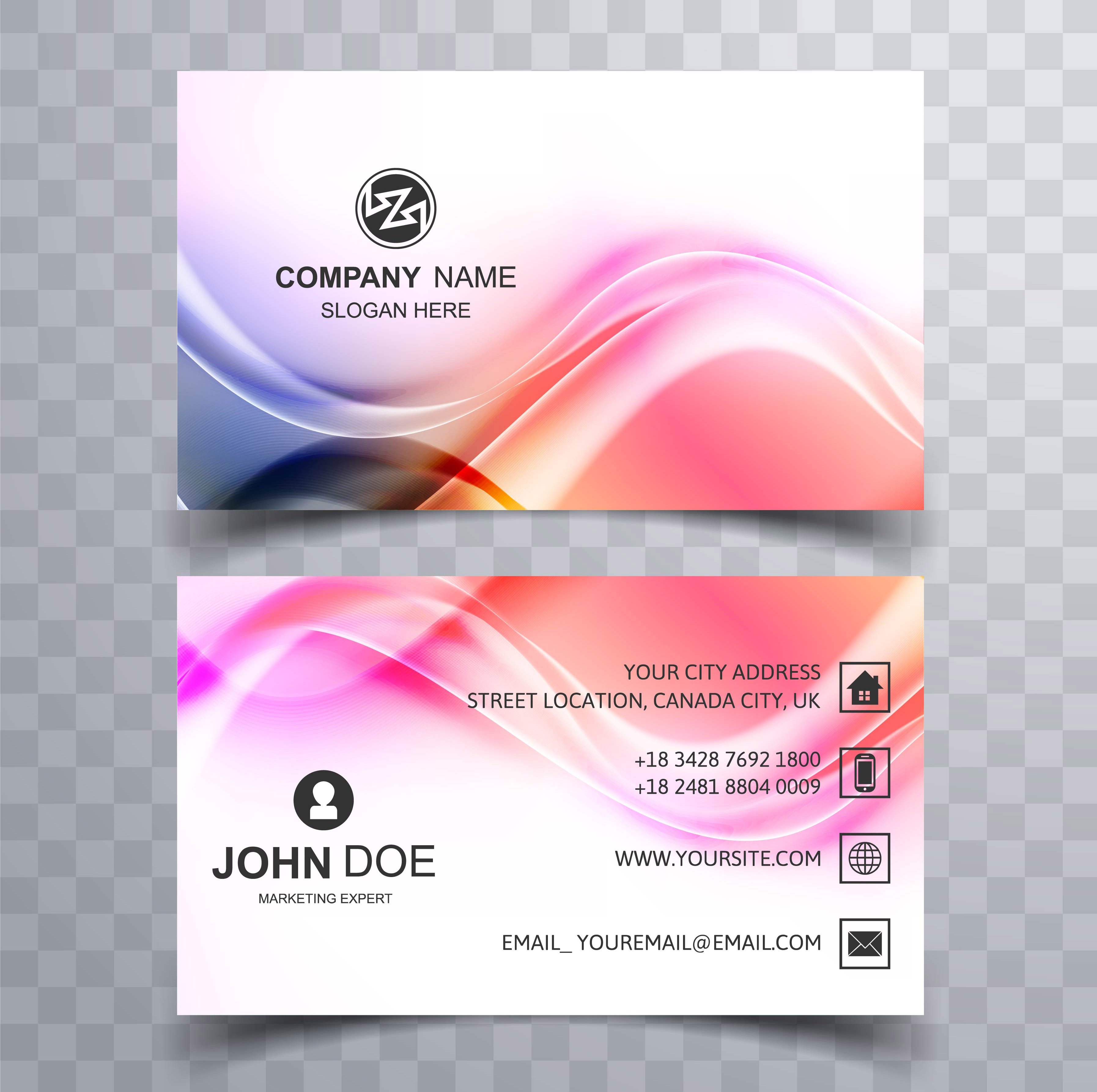 Abstract colorful shiny wave business card design 257358 Vector Art at ... Abstract colorful shiny wave business card design 257358 Vector Art at ...