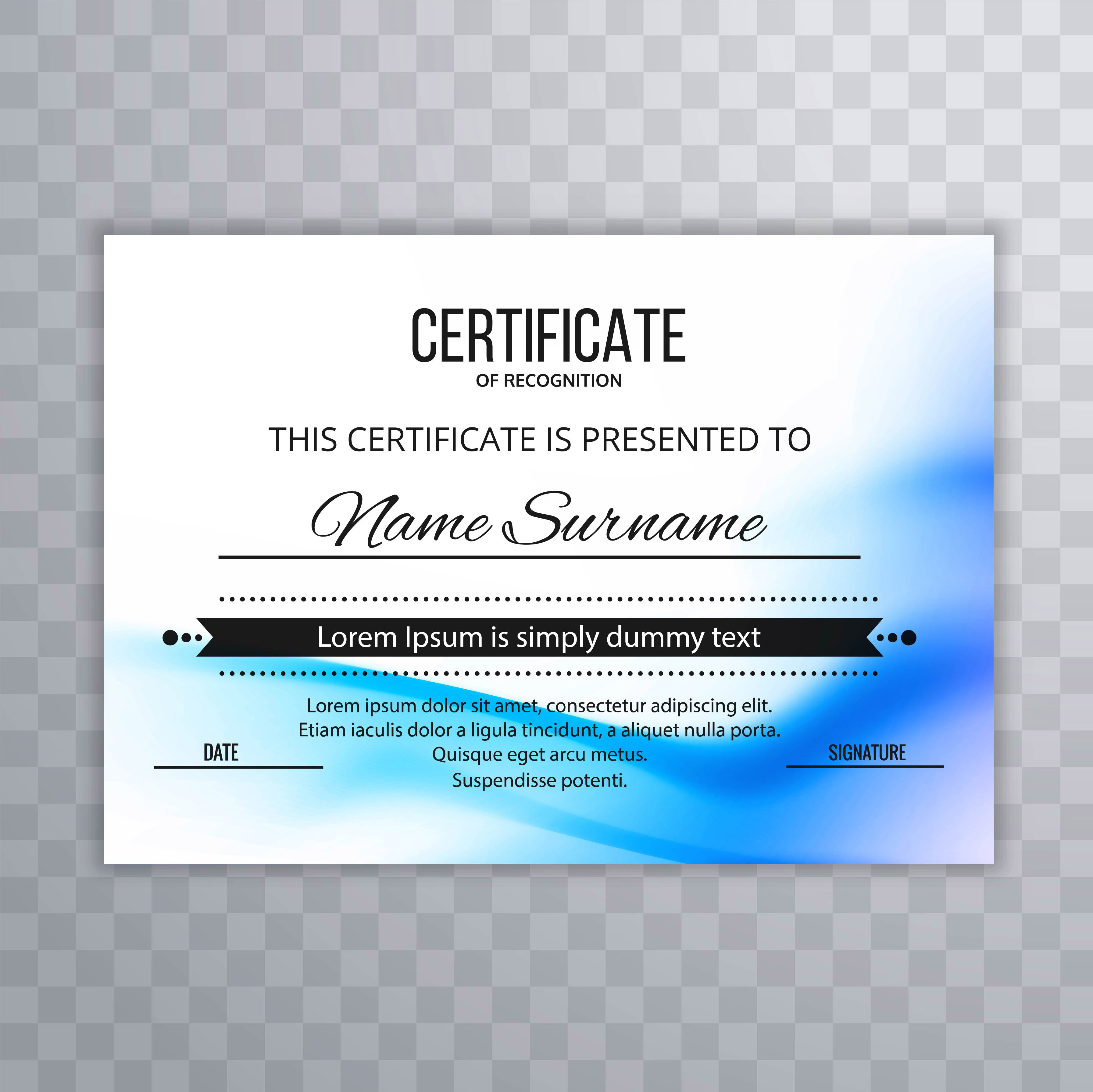 Abstract blue wave certificate template design 257488 Vector Art at ... Abstract blue wave certificate template design 257488 Vector Art at ...