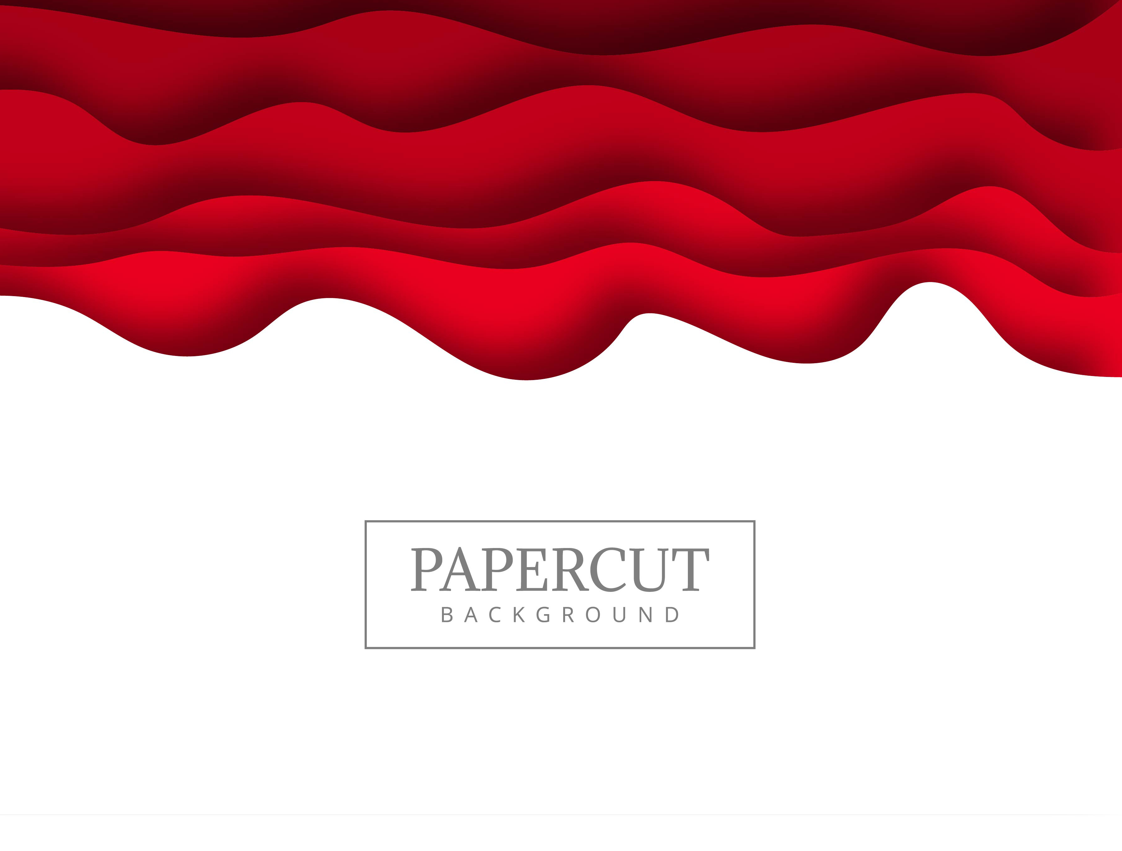 Abstract Red Papercut With Wave Background 258359 Vector Art At Vecteezy