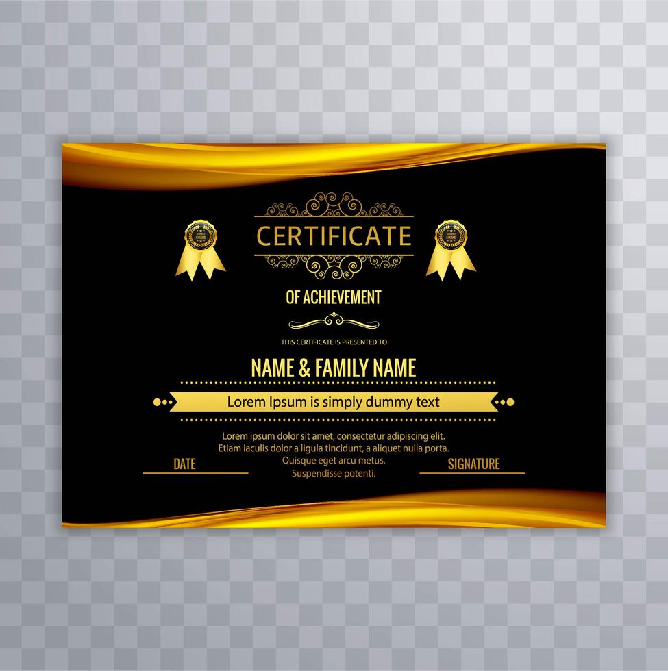 Abstract Beautiful Certificate Template Design Vector 258386 Vector Art