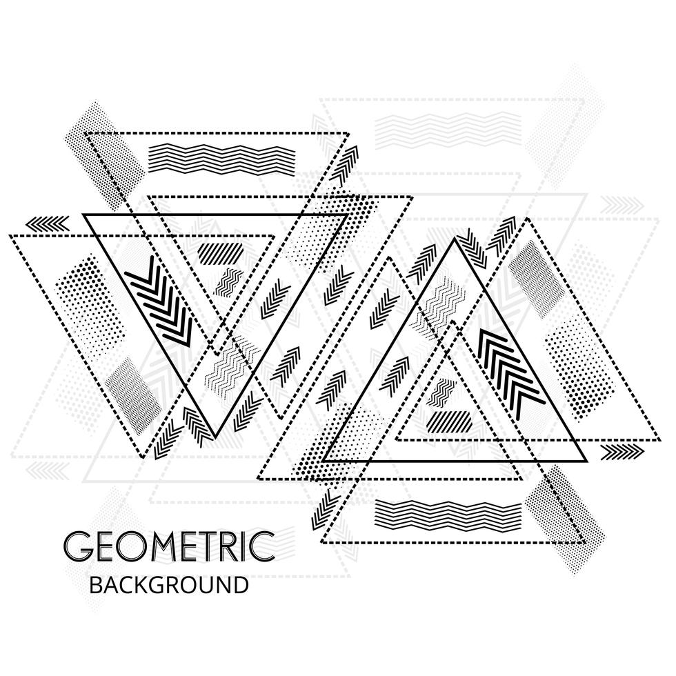 Abstract geometric triangle shape lines vector illustration 258387 ...