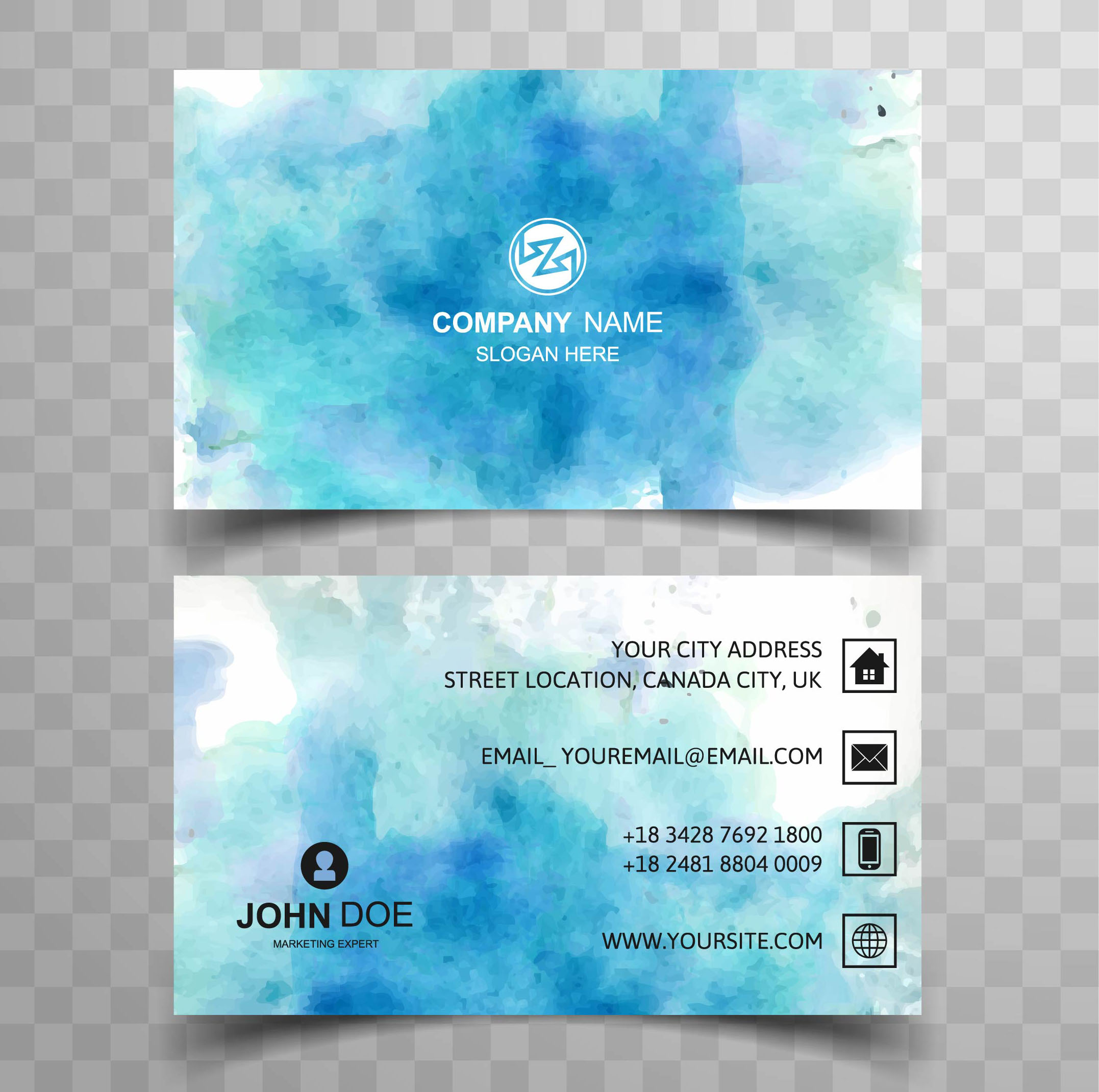 Abstract Stylish Wave Colorful Business Card Template Design 258526