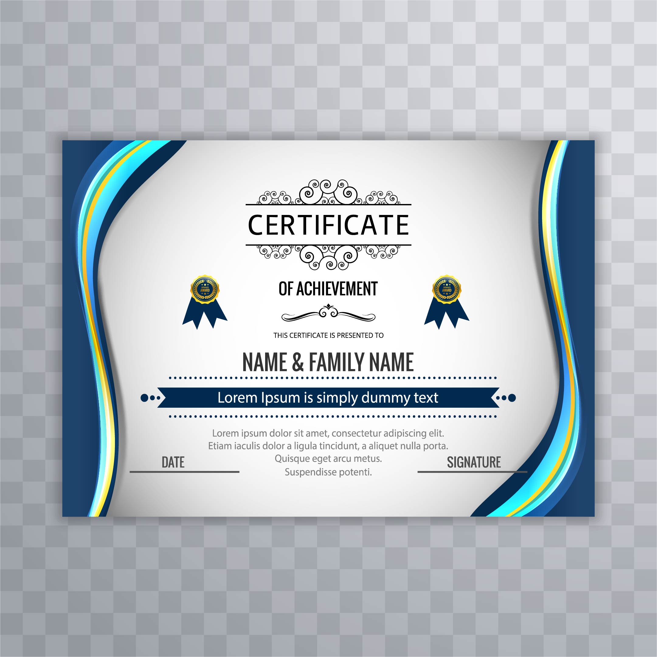 Beautiful creative certificate template design vector 258557 Vector Art ... Beautiful creative certificate template design vector 258557 Vector Art ...