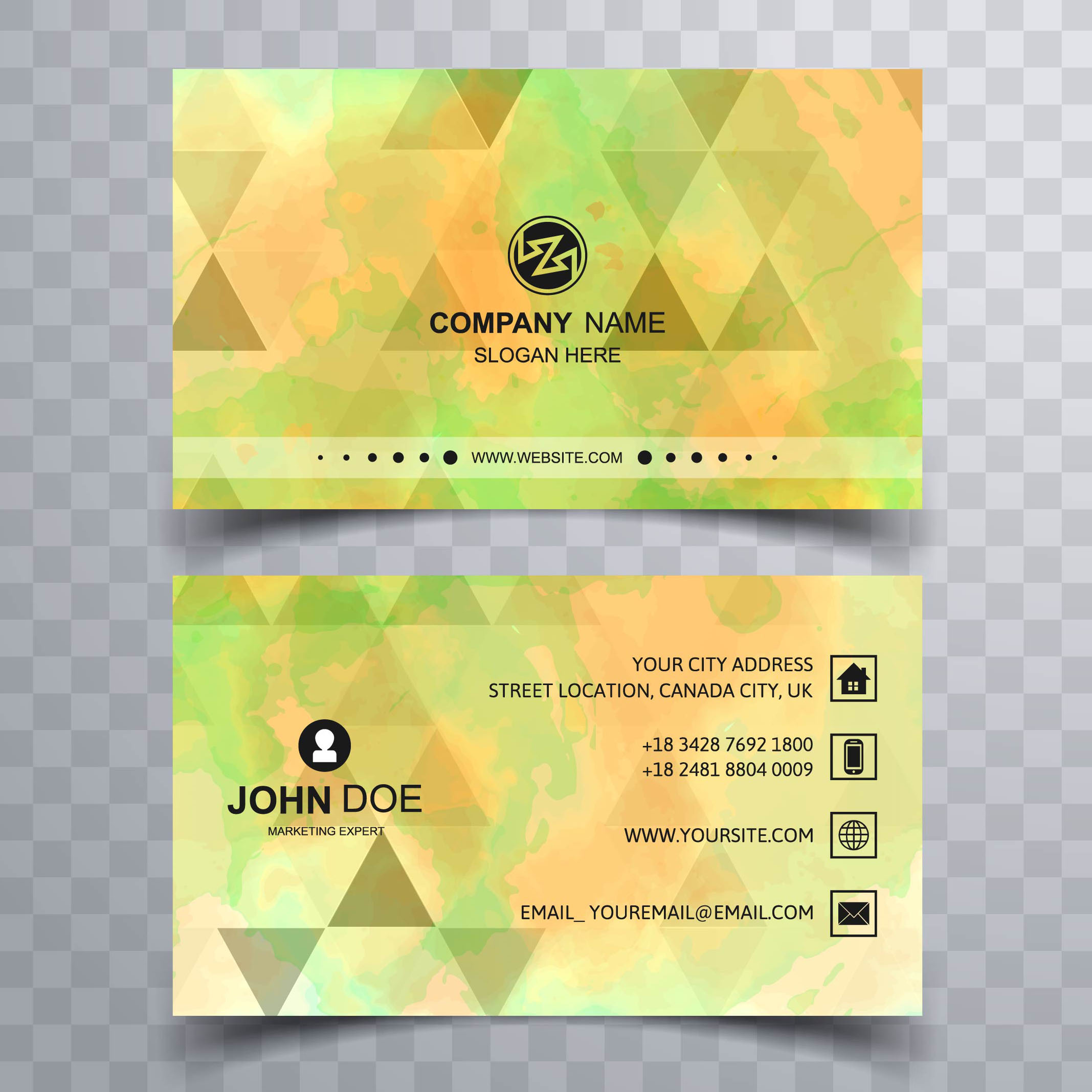 Abstract Stylish Wave Colorful Business Card Template Design 258715