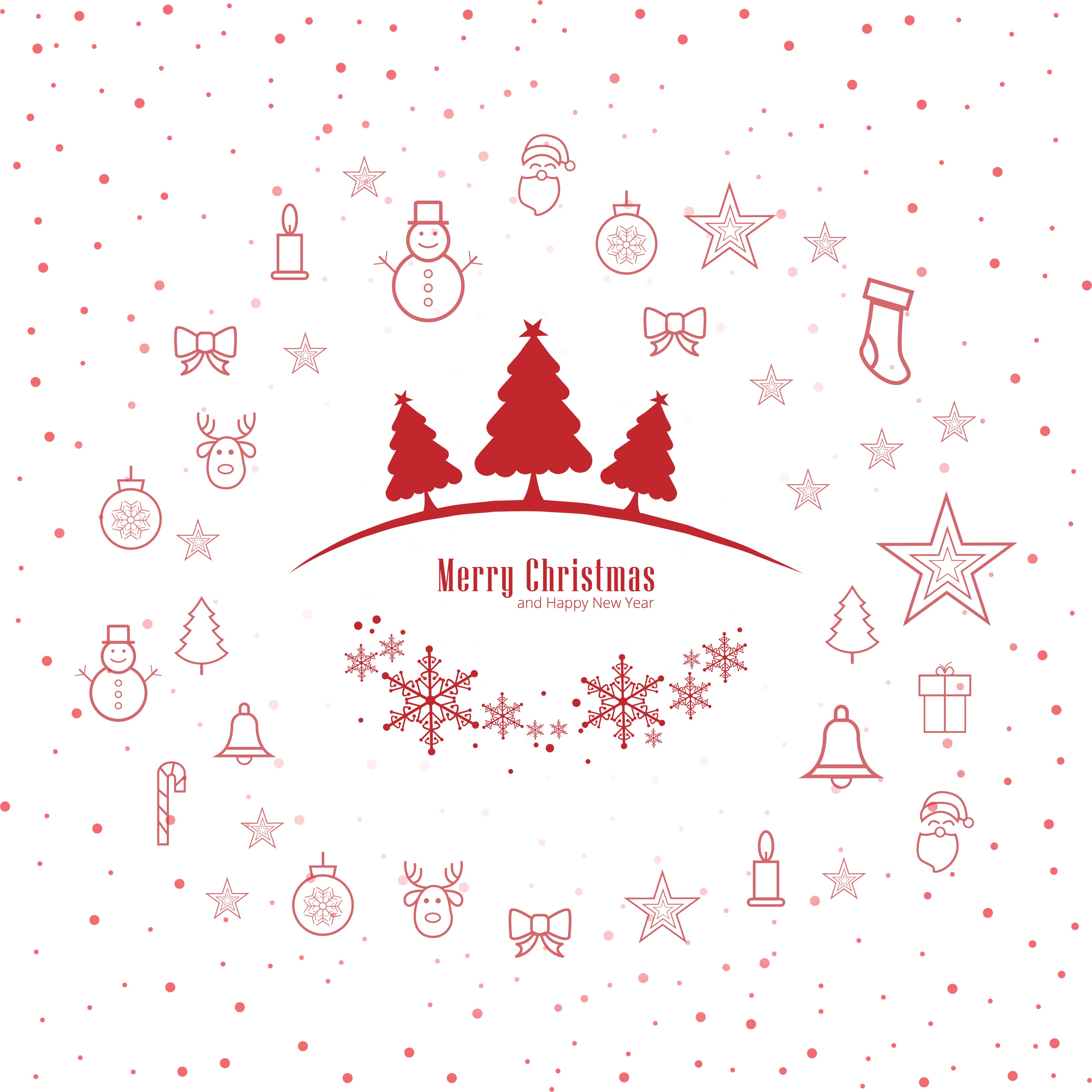 Merry Christmas Decoration Vector Art, Icons, and Graphics for Free ...