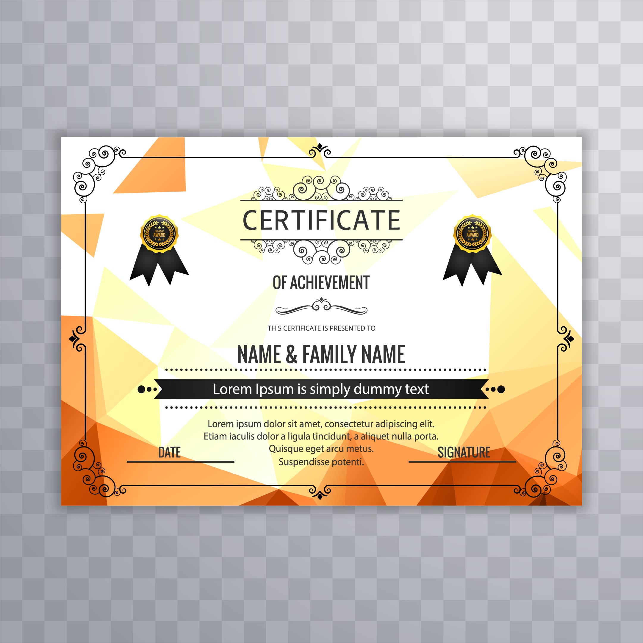 Beautiful creative certificate template design vector 258900 Vector Art ... Beautiful creative certificate template design vector 258900 Vector Art ...
