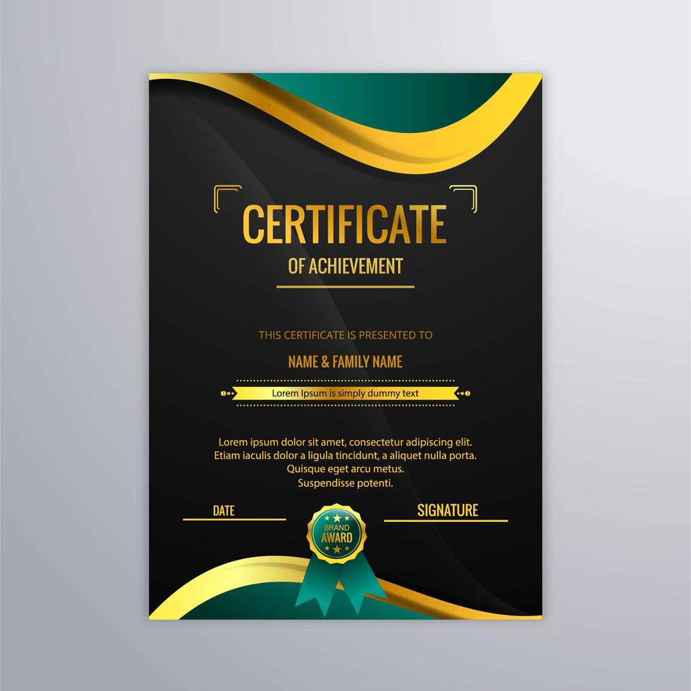 Abstract Beautiful Certificate Template Design Vector 258912 Vector Art