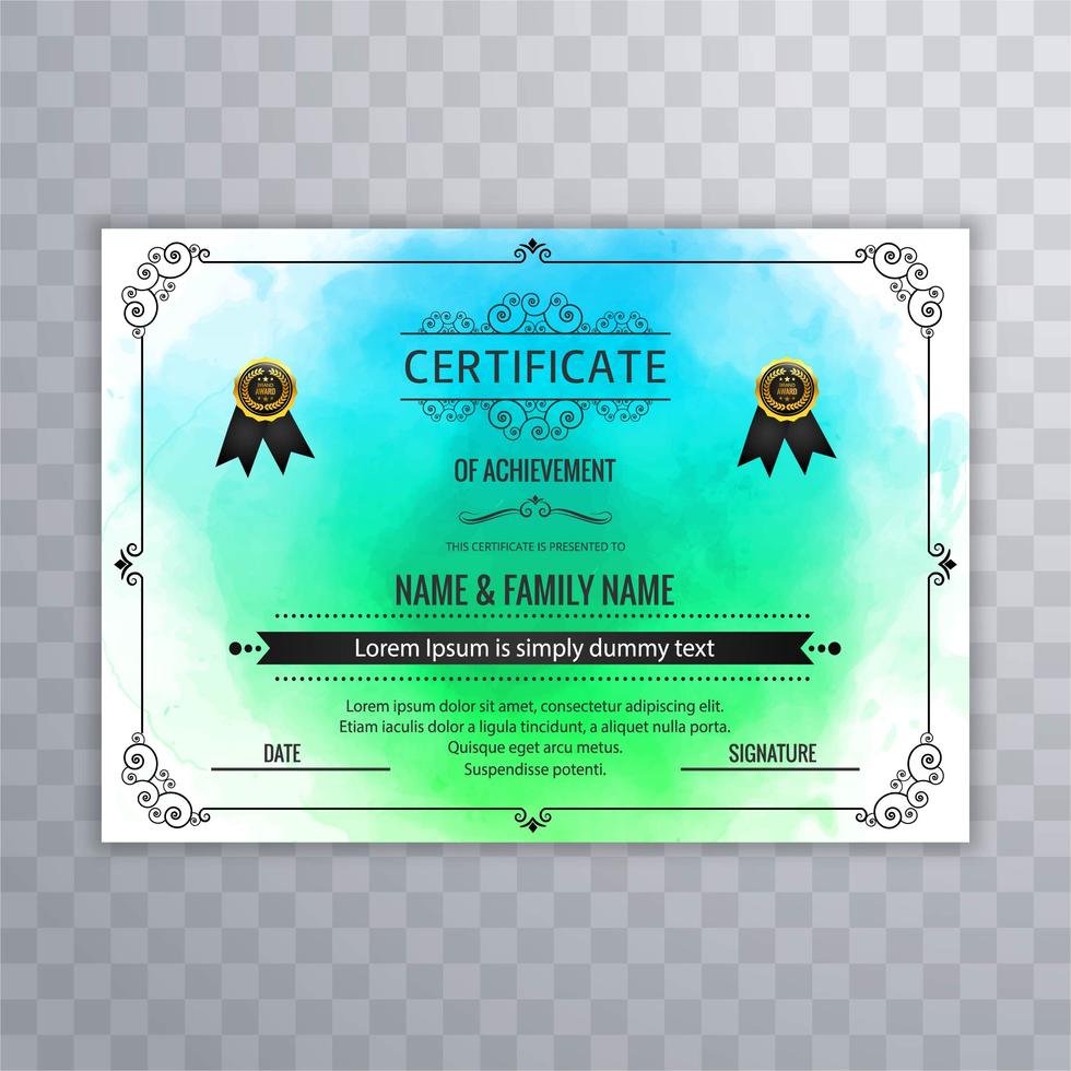Abstract Beautiful Certificate Template Design Vector 258913 Vector Art