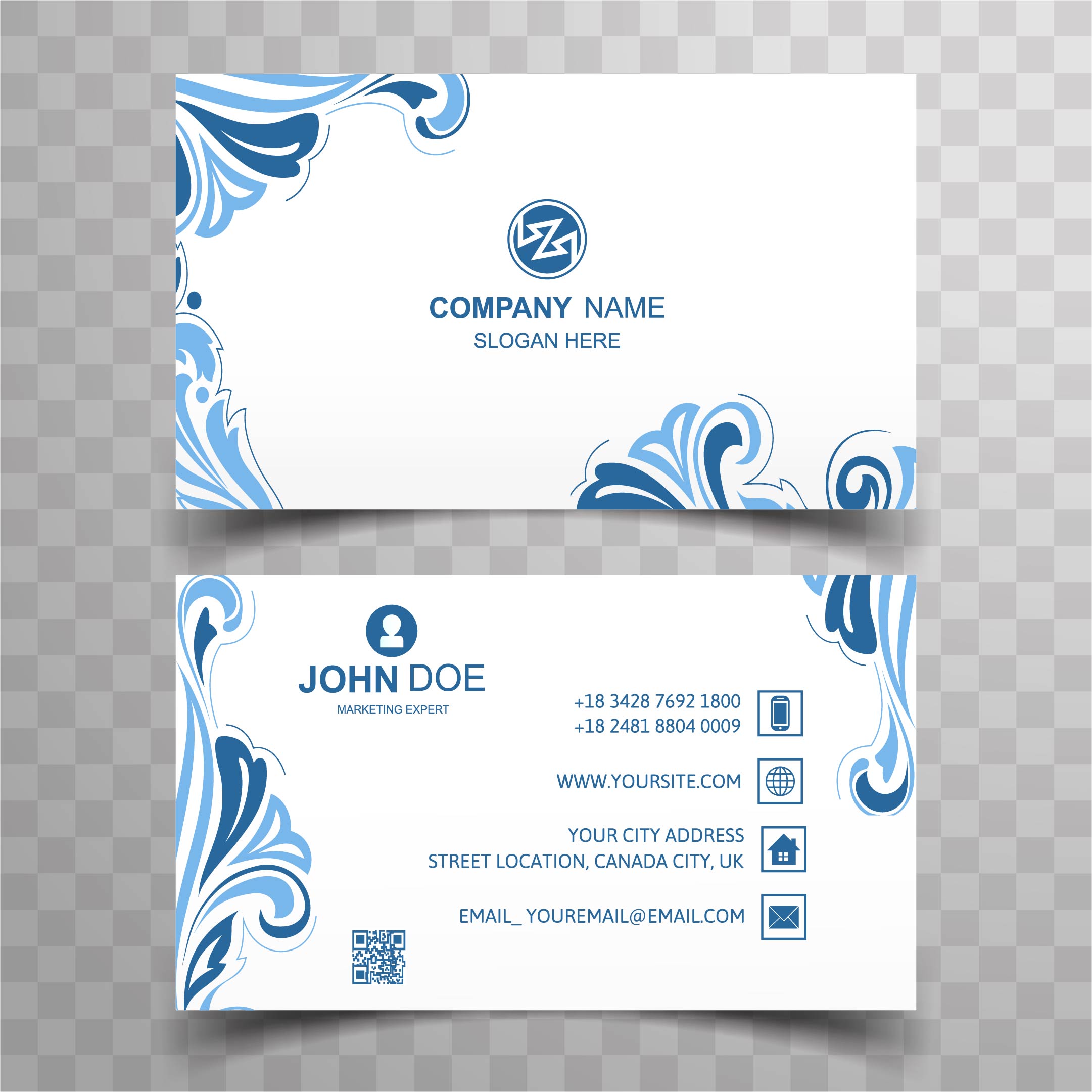 Abstract Stylish Wave Colorful Business Card Template Design 258931