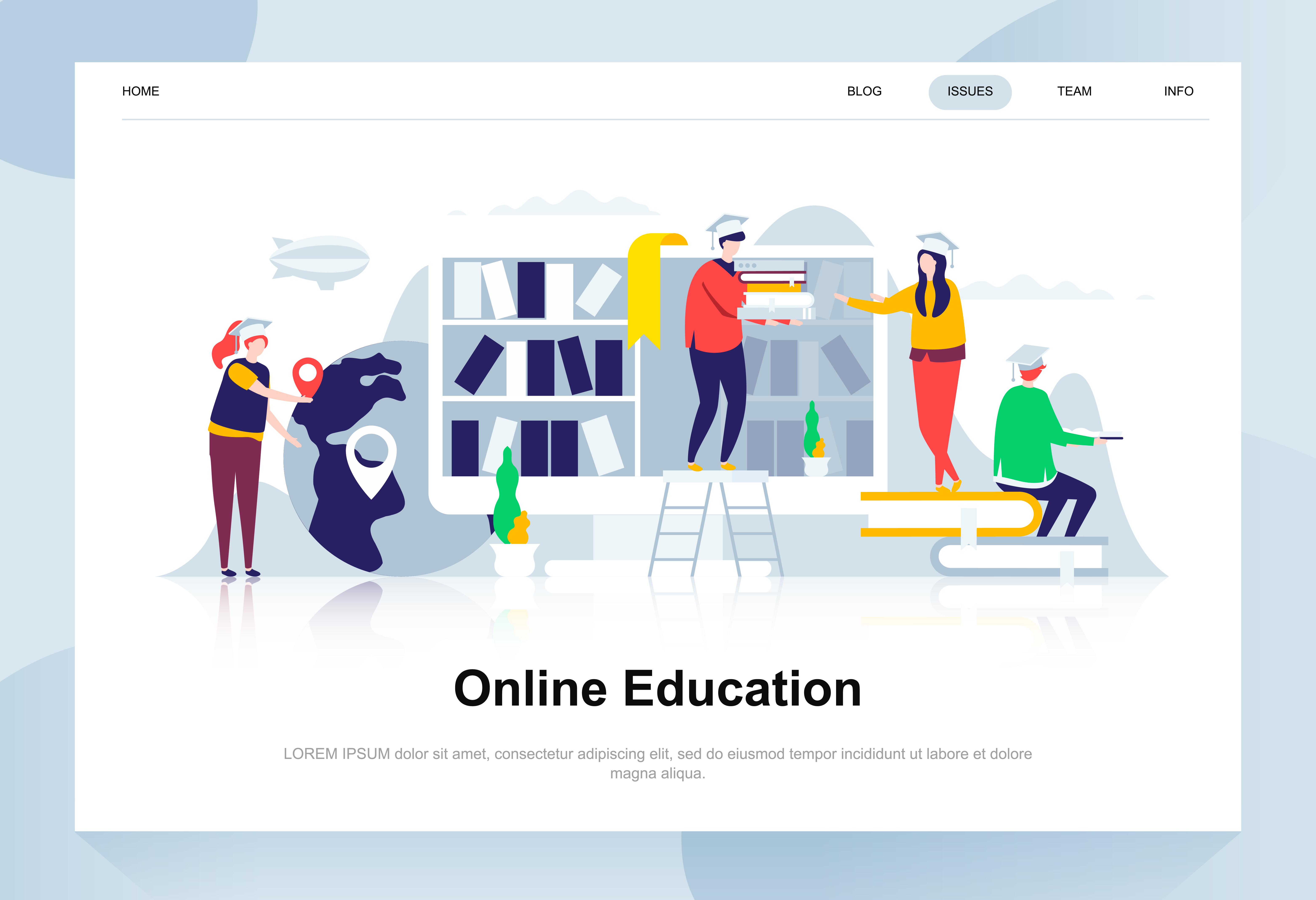 Online education modern flat design concept 260830 Vector Art at Vecteezy Online education modern flat design concept 260830 Vector Art at Vecteezy
