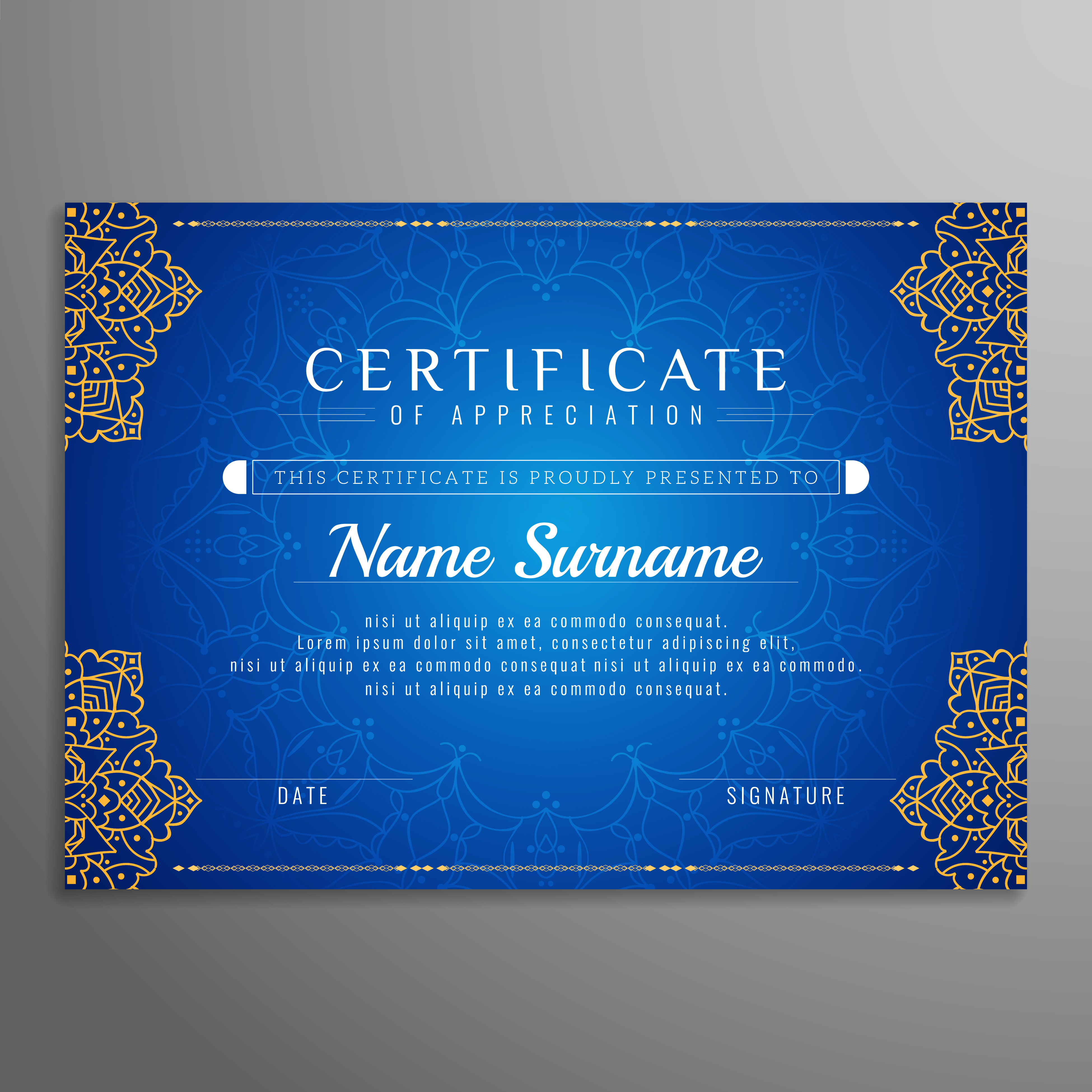 Abstract elegant blue certificate design background 261602 Vector Art ... Abstract elegant blue certificate design background 261602 Vector Art ...