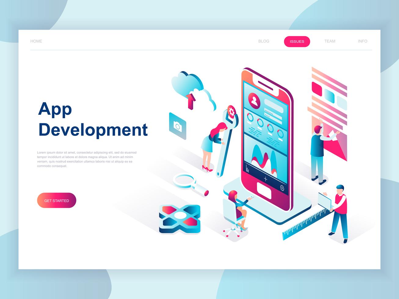 App Development Web Banner 262580 Vector Art at Vecteezy