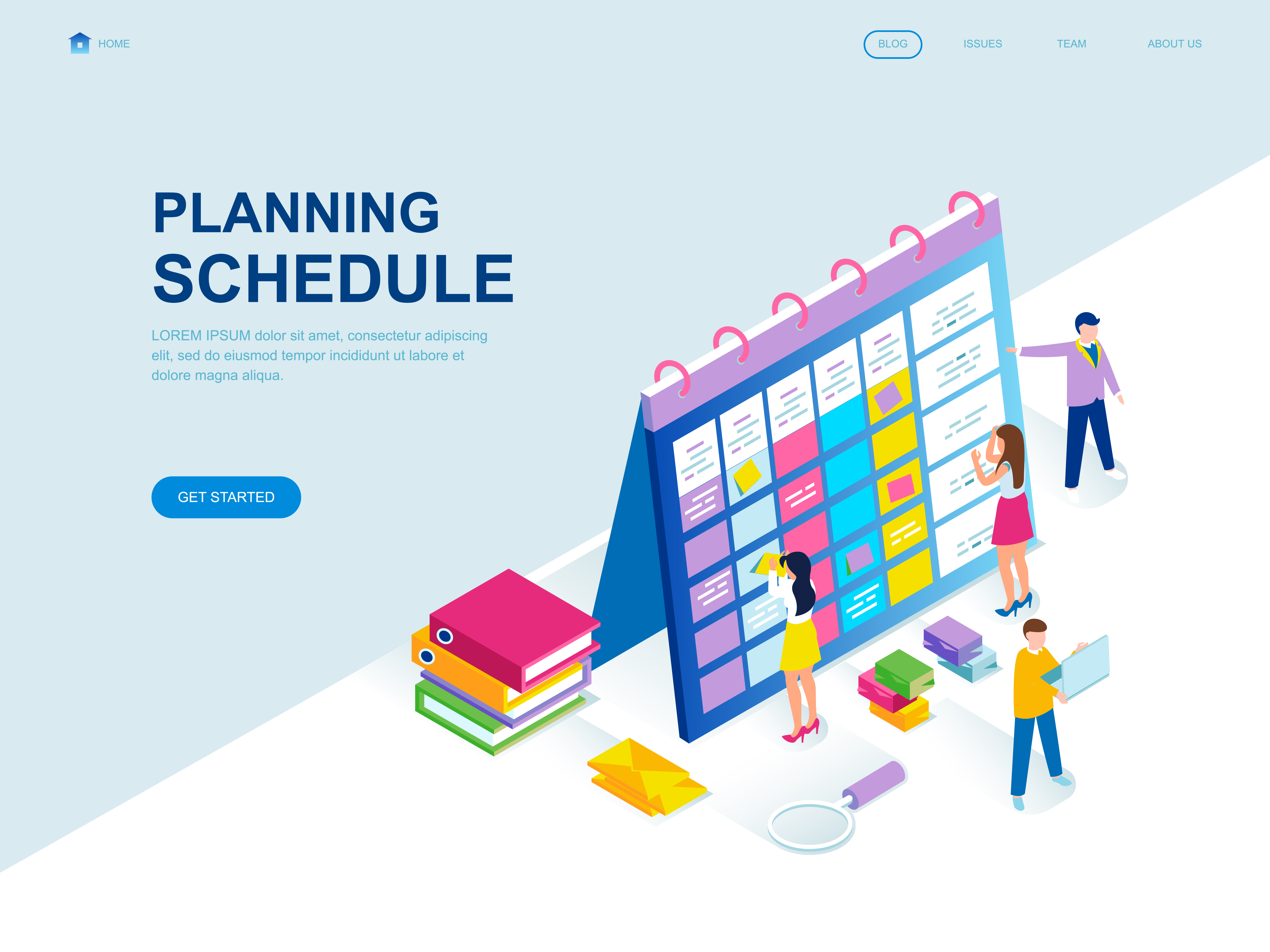 Modern flat design isometric concept of Planning Schedule 264316 Vector ... Modern flat design isometric concept of Planning Schedule 264316 Vector ...